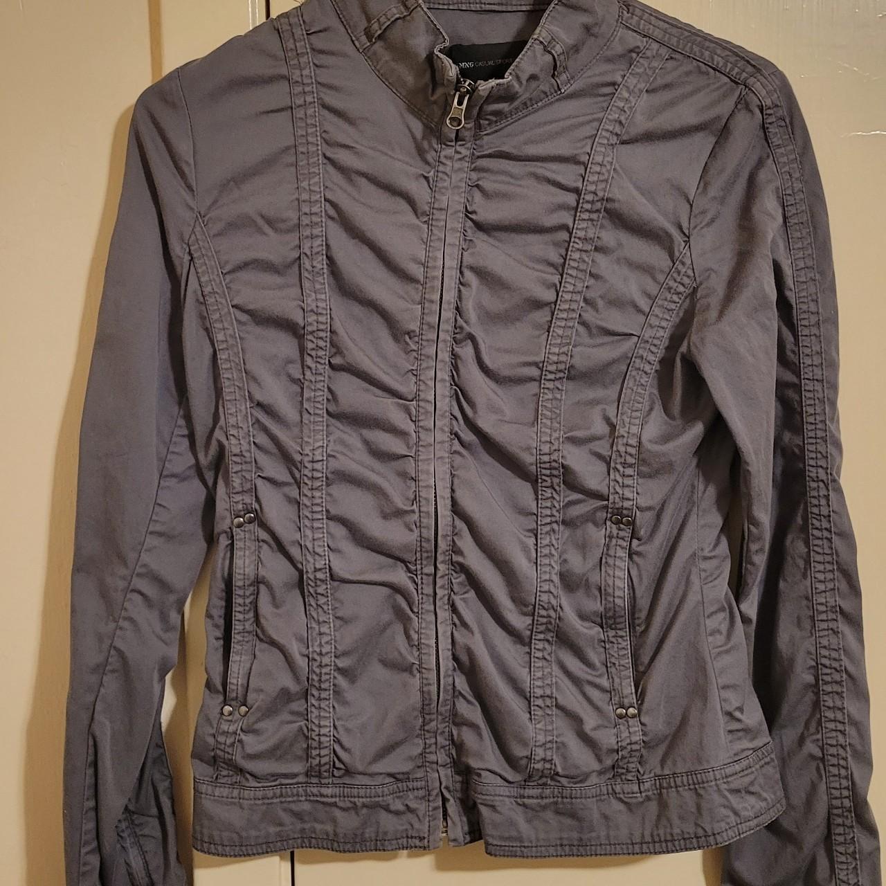 Small Dark Grey Y2k Vintage Jacket #Y2k #Grunge #NYC... - Depop