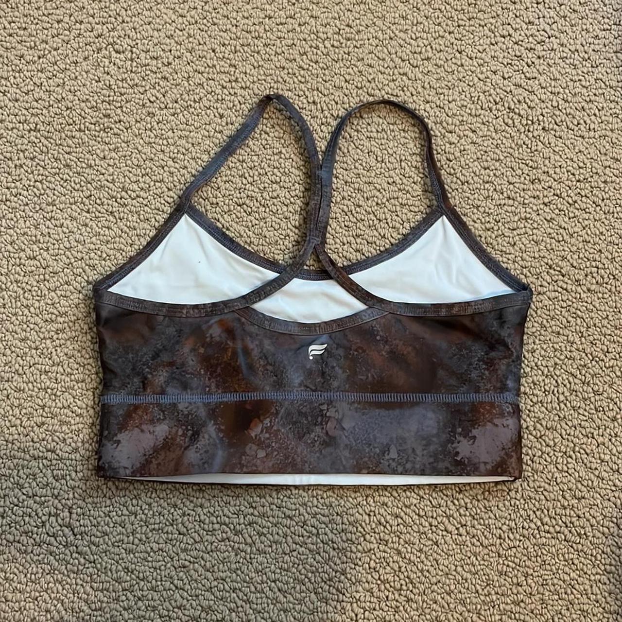 Fabletics Women's Purple and Grey Bra | Depop