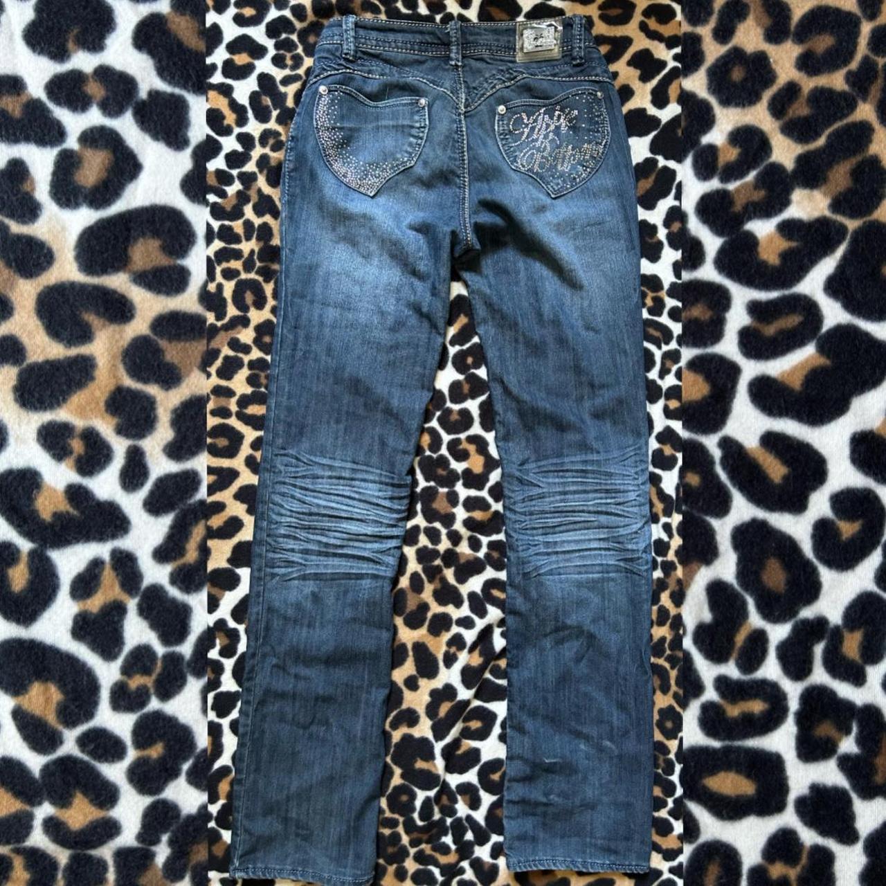 ๐super Cute Bedazzled Lowrise Apple Bottom Jeans Depop