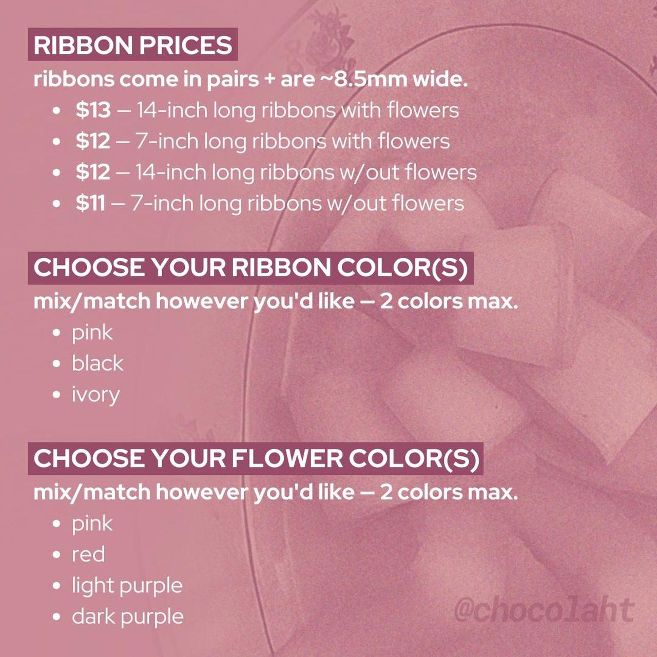 custom Sandy Liang inspired dainty hair bows/ribbons... - Depop