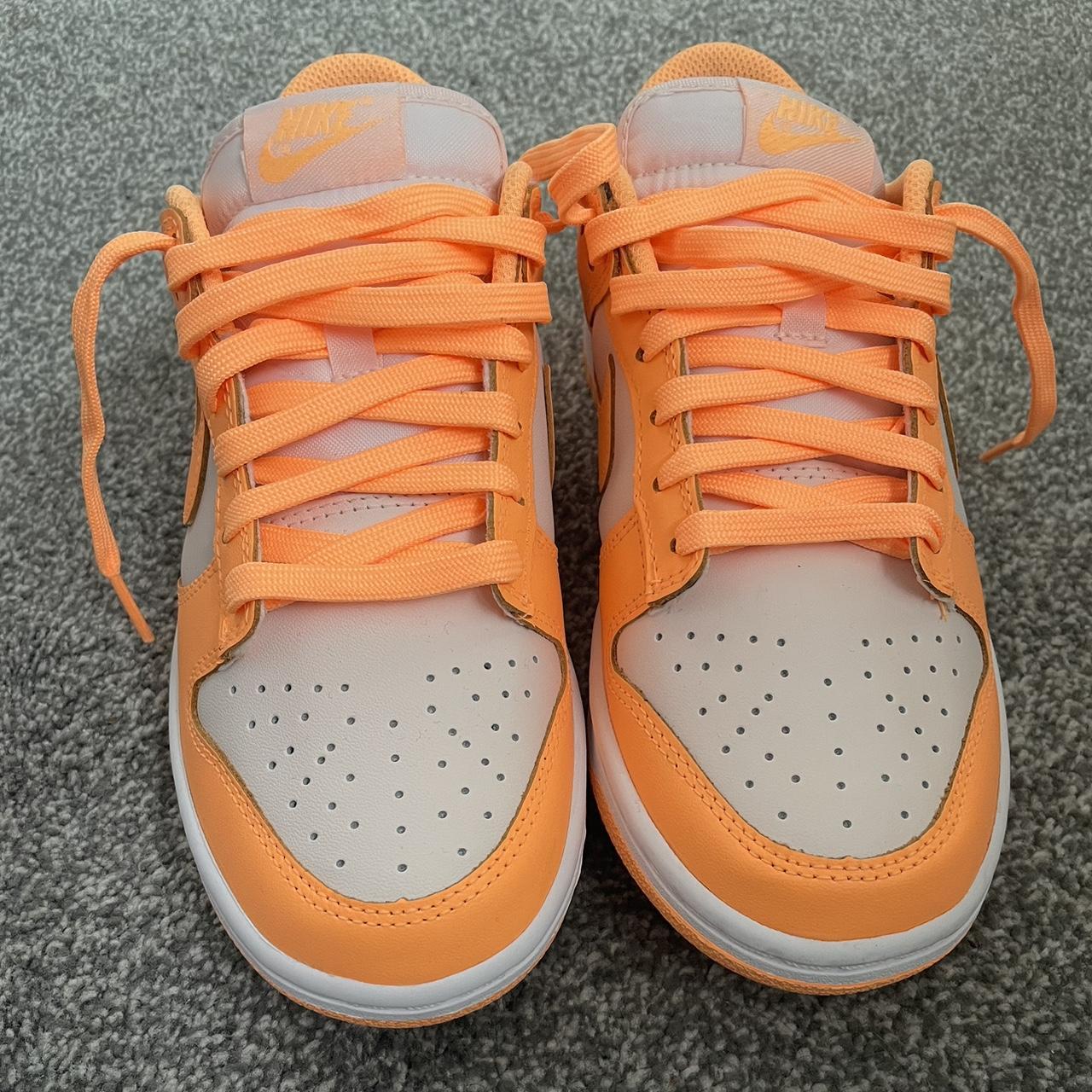 Nike dunk low size 4.5 peach. Brand new never been... - Depop