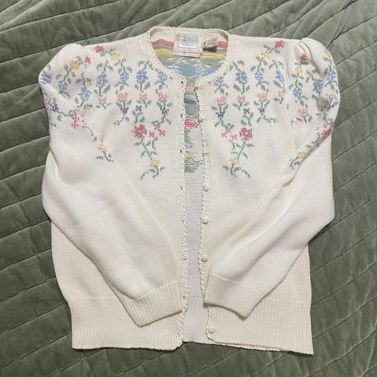 The cutest nana cottagecore cardigan! Made in the... - Depop