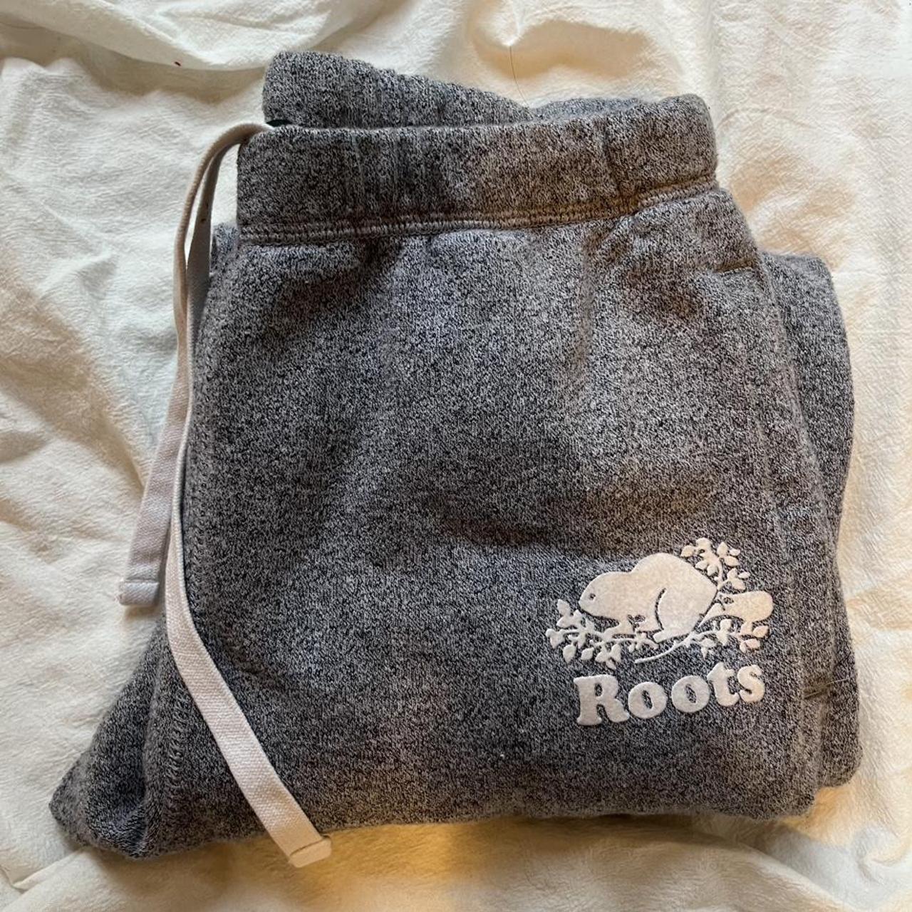 Roots sweat pants newer version hardly worn and... - Depop