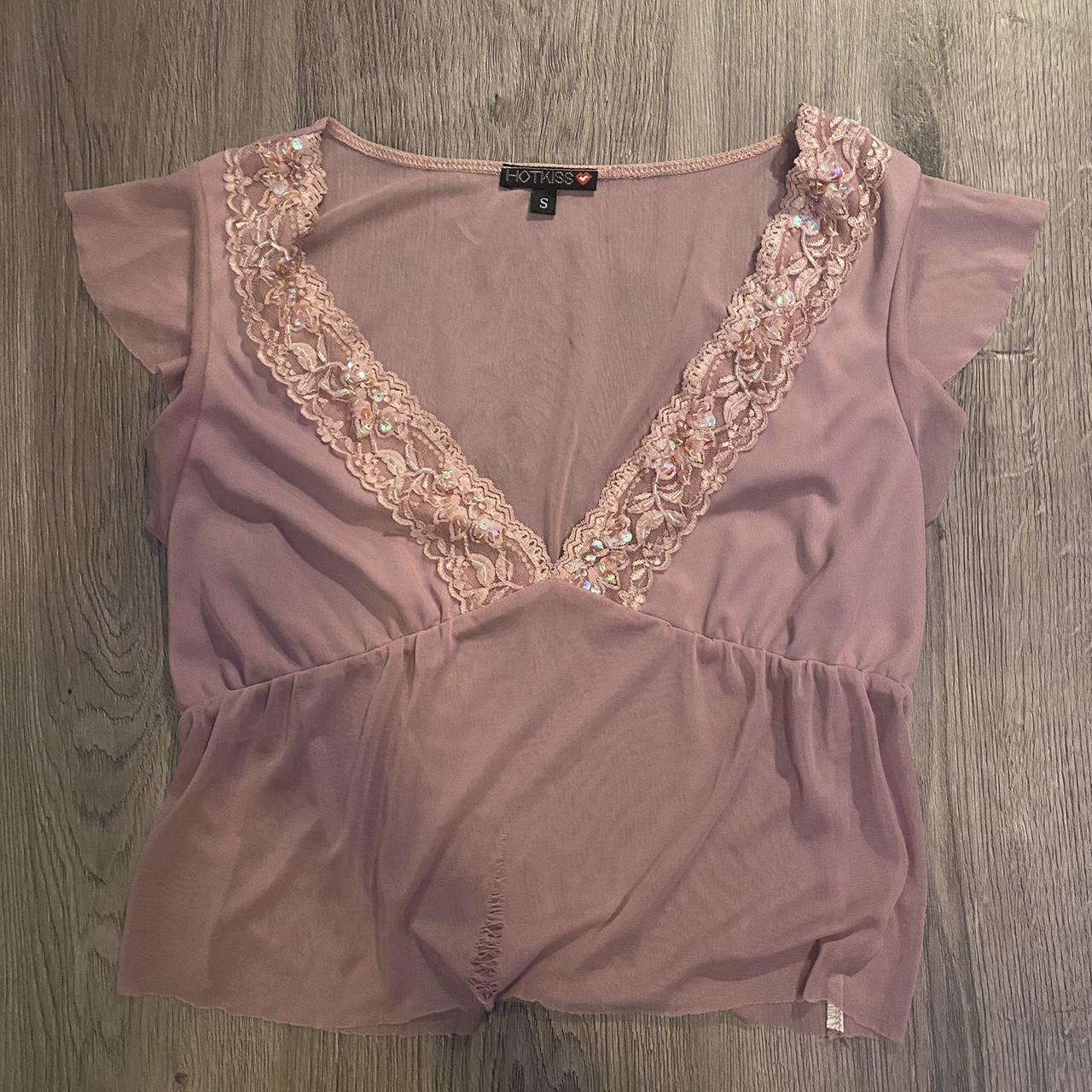 Cutest vintage yk2 pink top. Size small, and fairly... - Depop