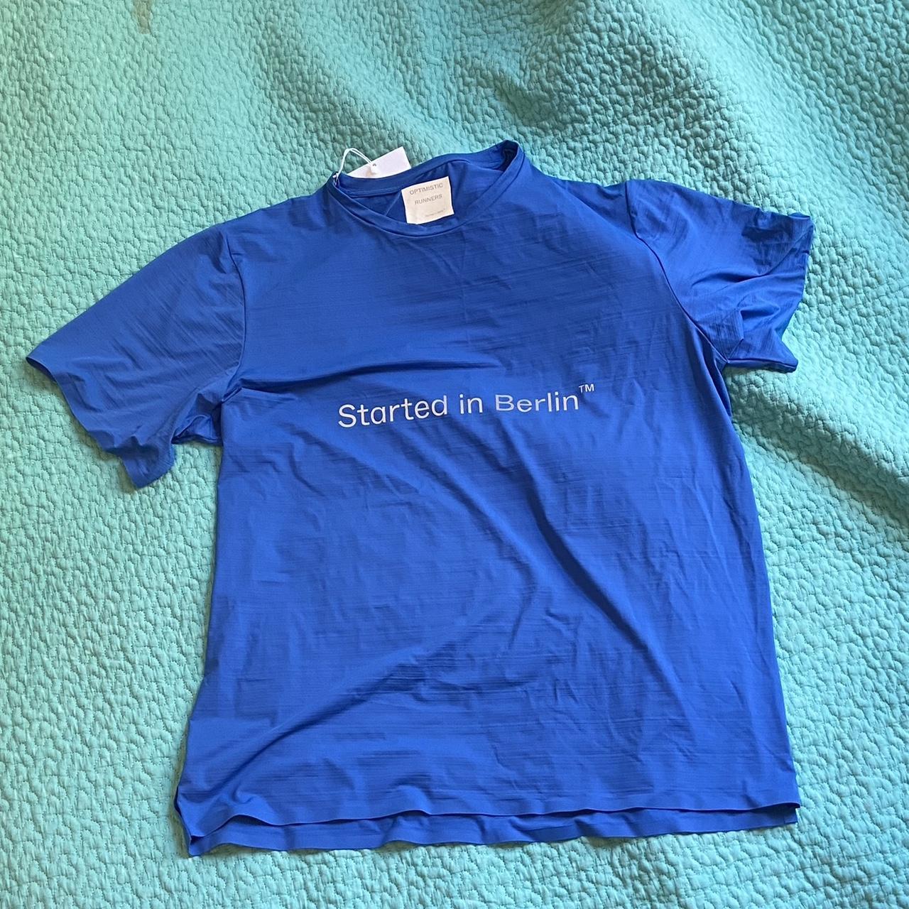 Optimistic Runners - Started in Berlin running shirt... | Depop
