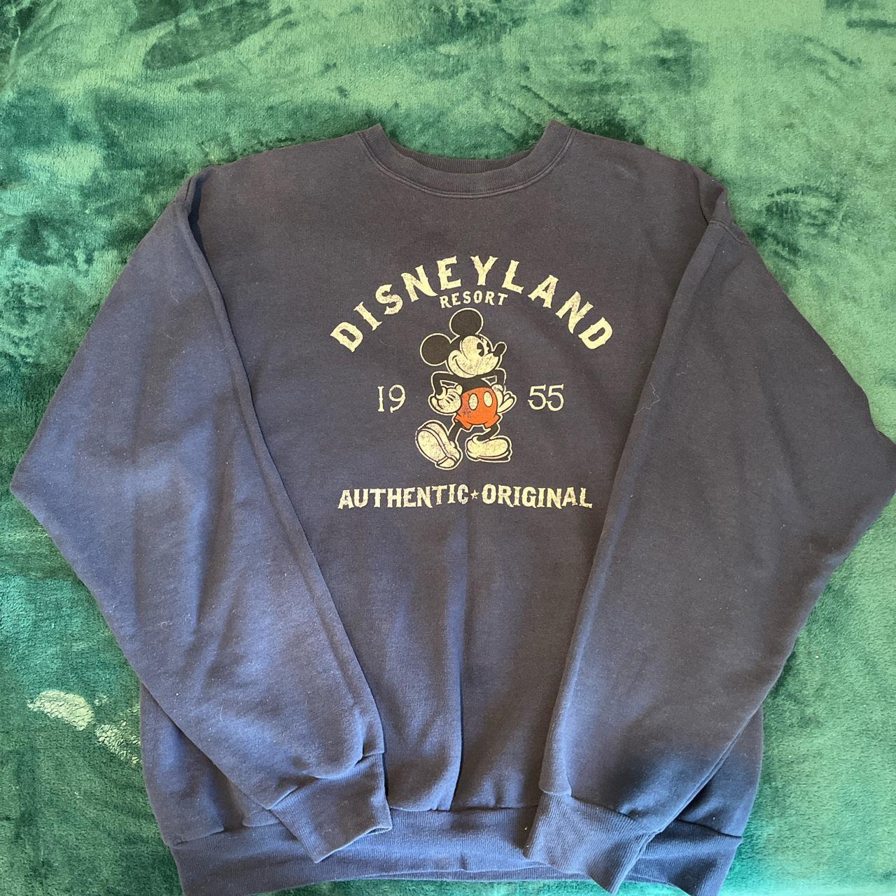 Vintage Disneyland navy crewneck Size: M - Depop