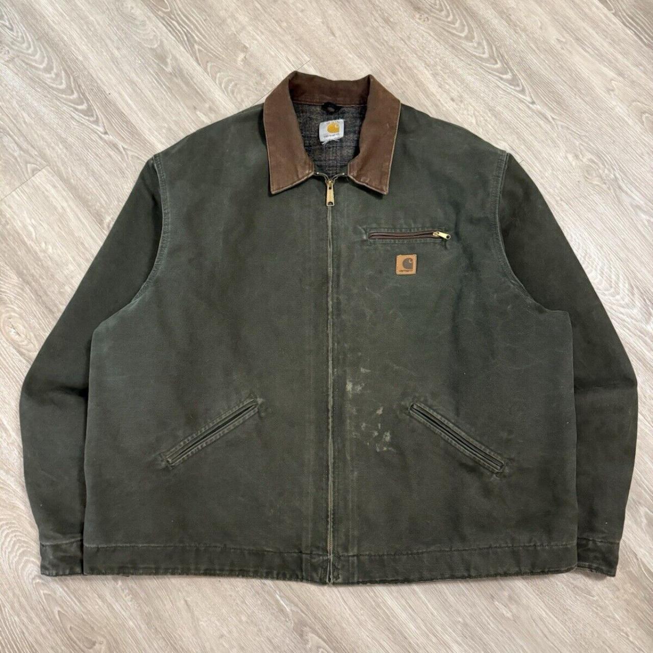 Vintage Carhartt J97 MOS Green Detroit Jacket –... | Depop