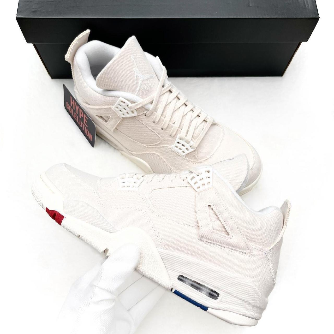 Jordan Men's White and Cream Trainers | Depop