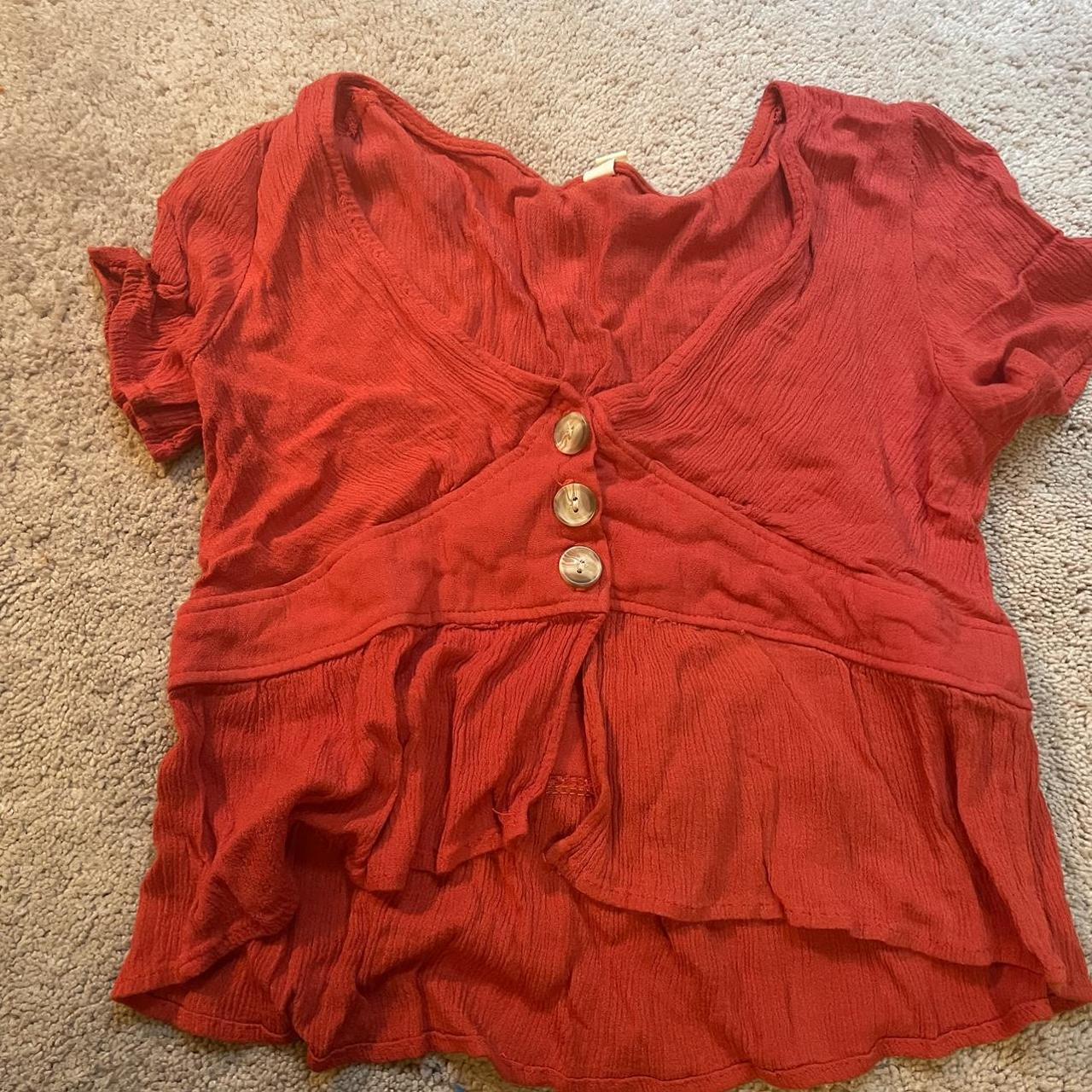 little flowy red top ️‍🔥 - Depop