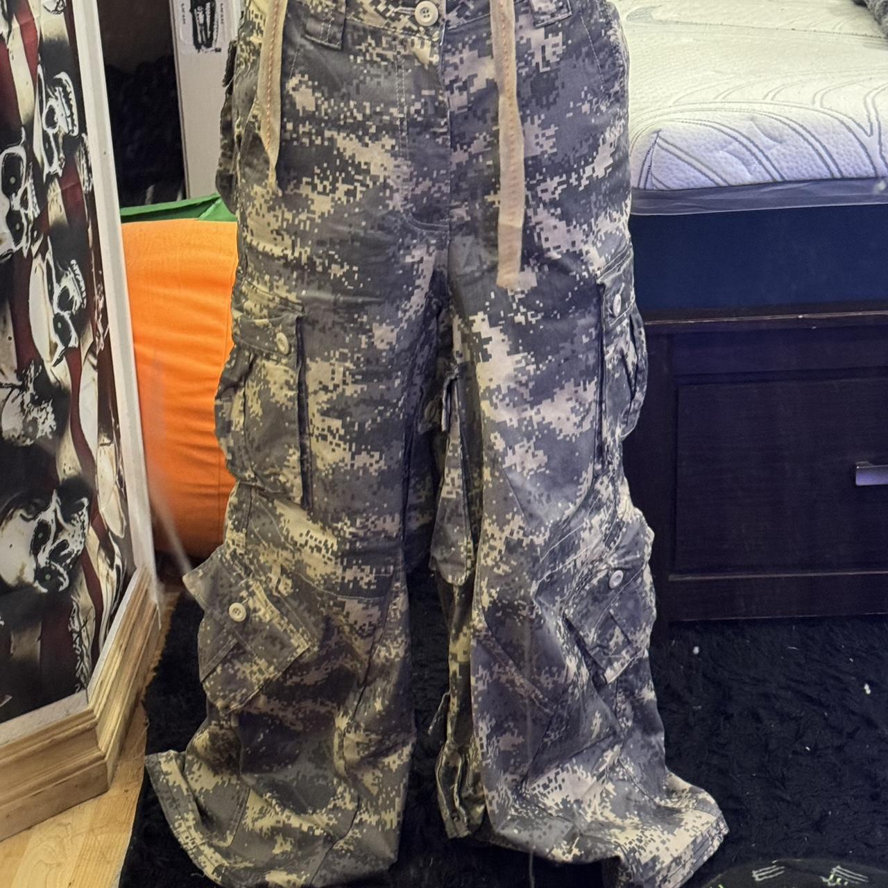 digital camo cargo pants with 8 pockets 4 pockets... | Depop