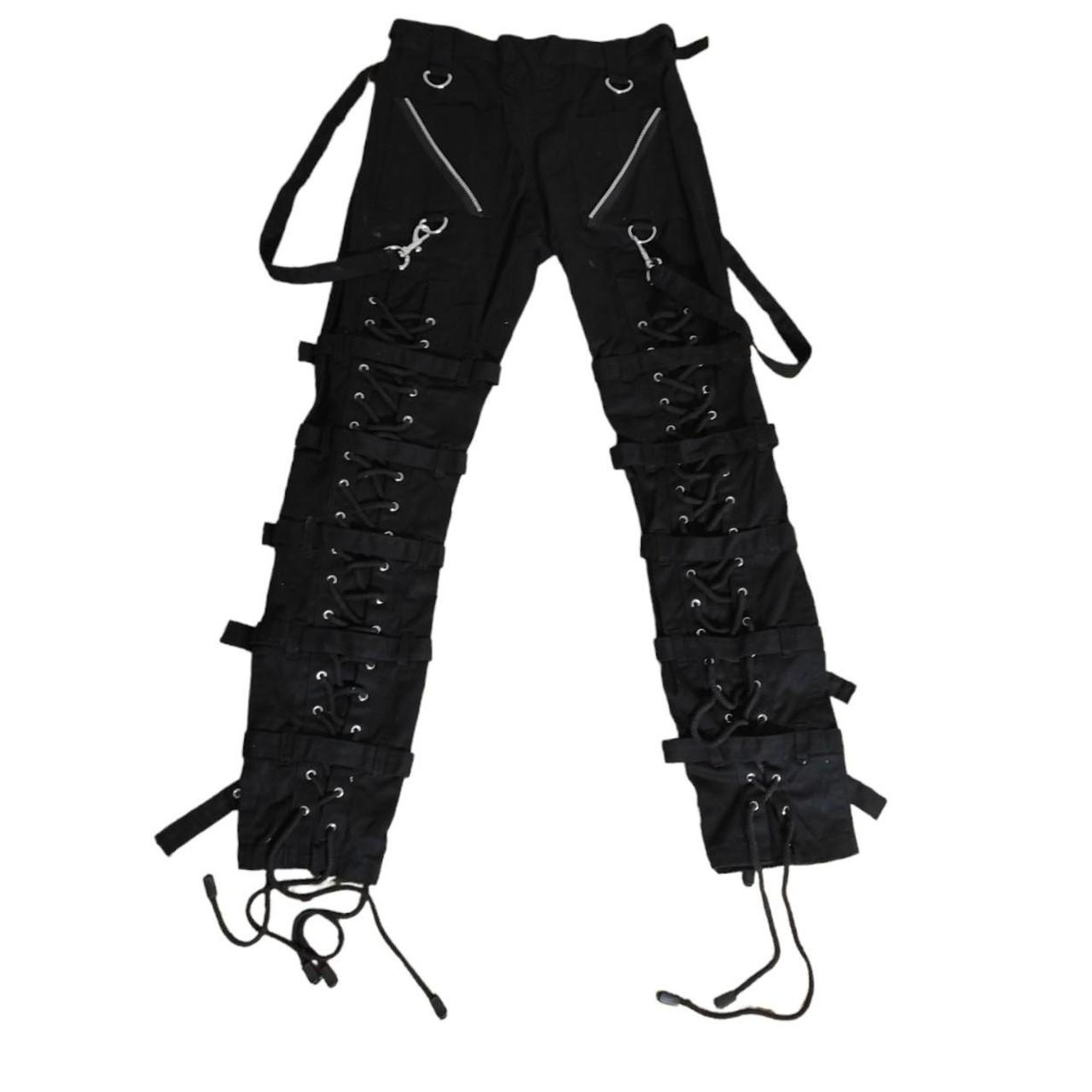 Death threads ladies Gothic punk trousers Size 28 - Depop
