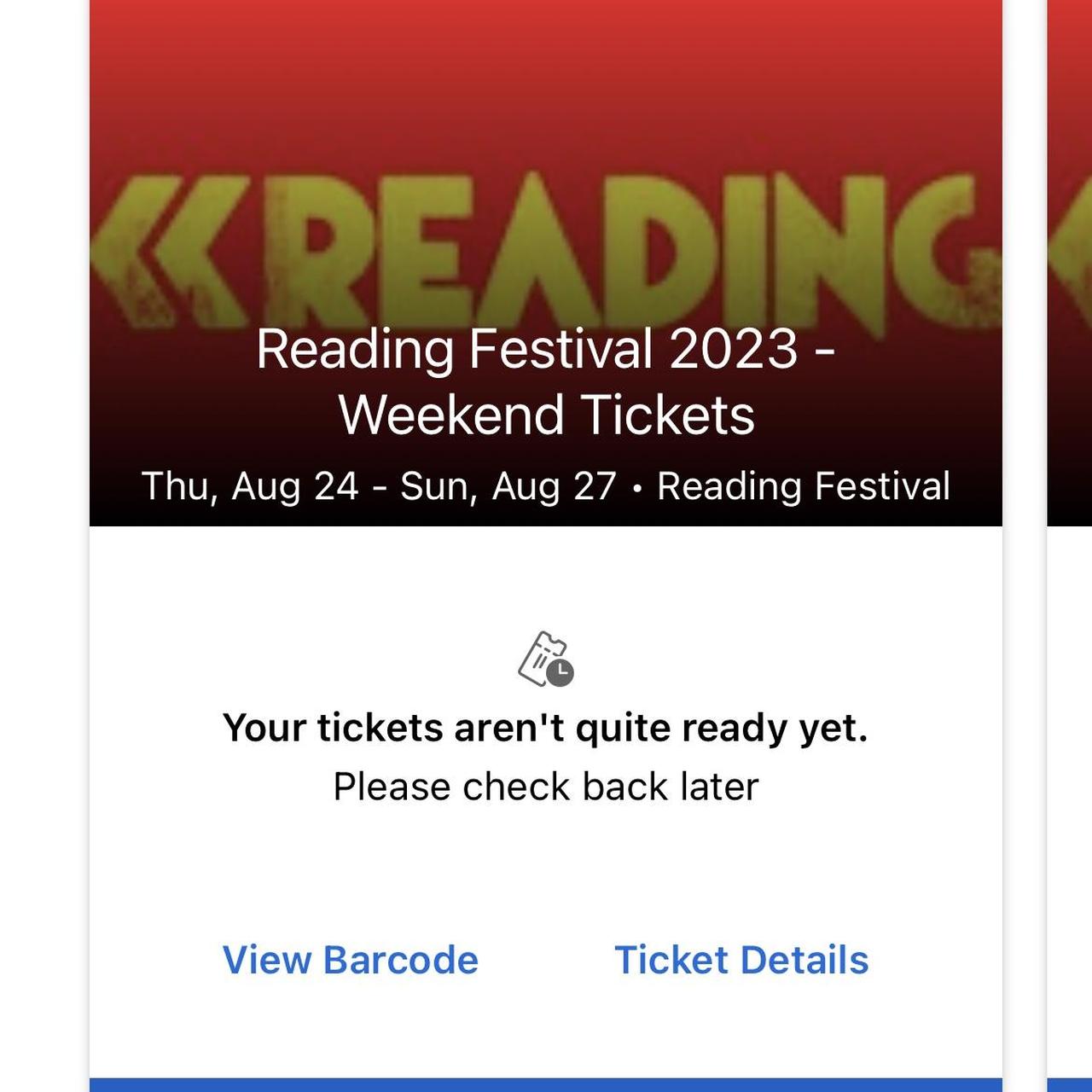 1x reading weekend ticket (camping included) Will... - Depop
