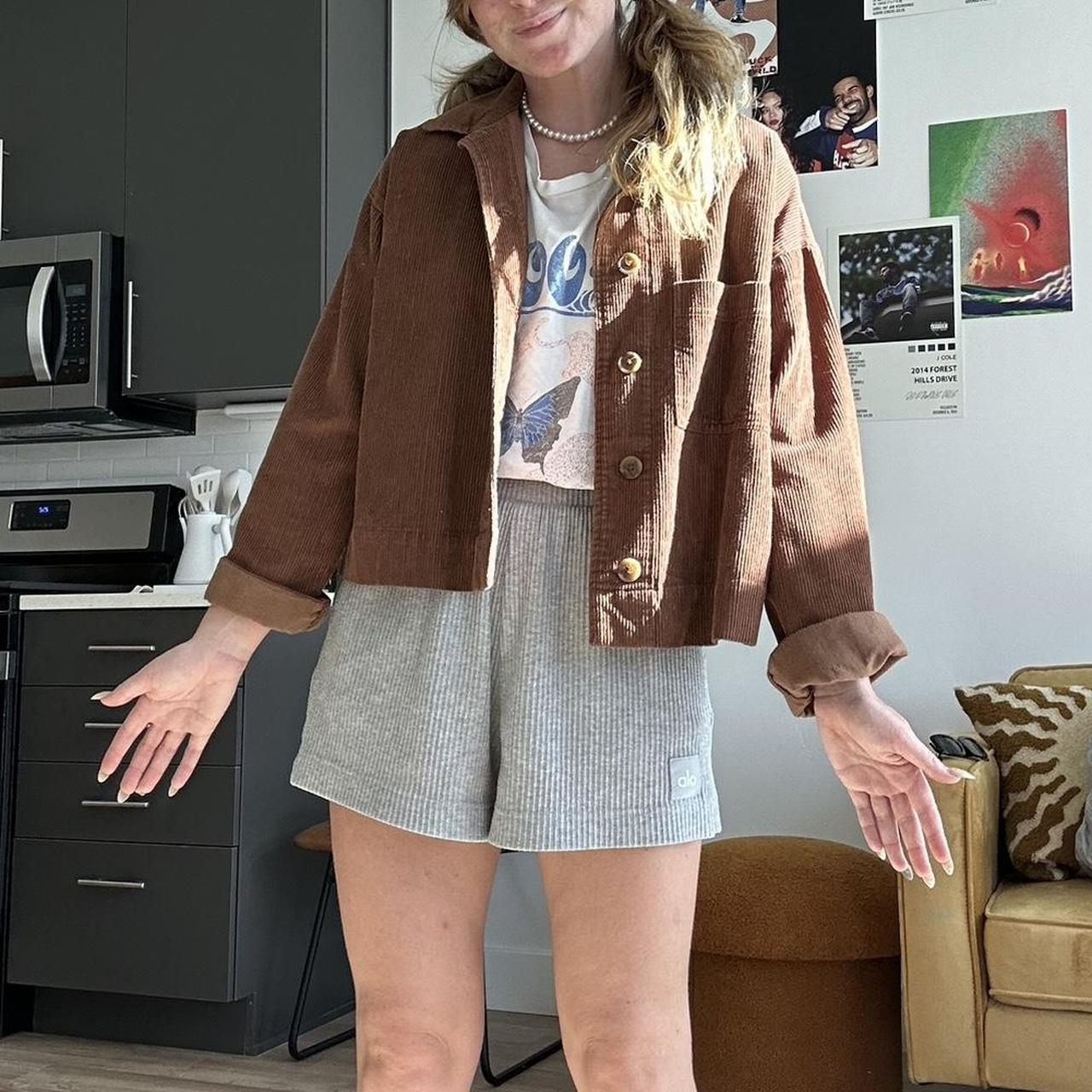 Urban Outfitters Brown Corduroy Jacket THIS WILL BE... - Depop