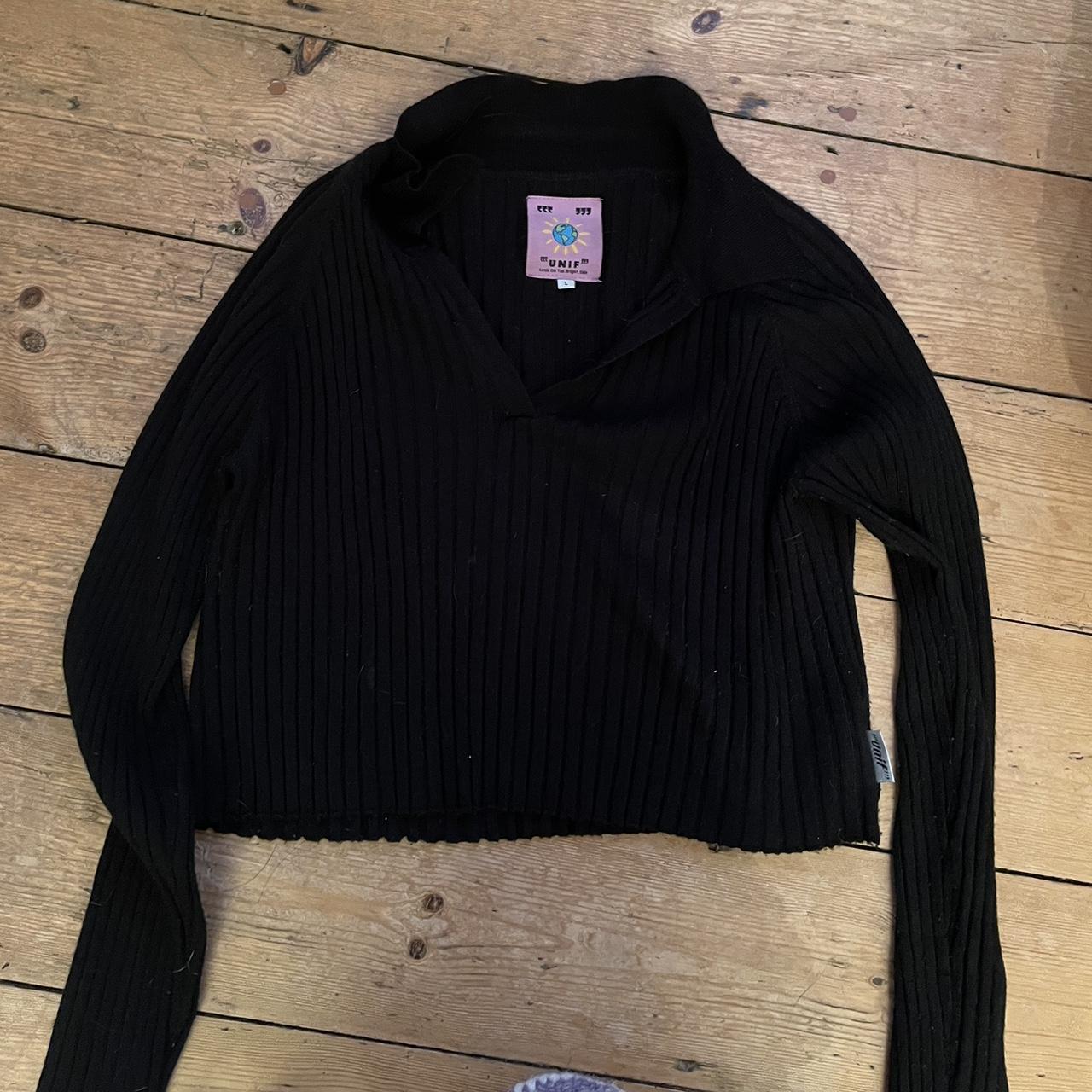 black cropped unif top would best fit a s-l - Depop