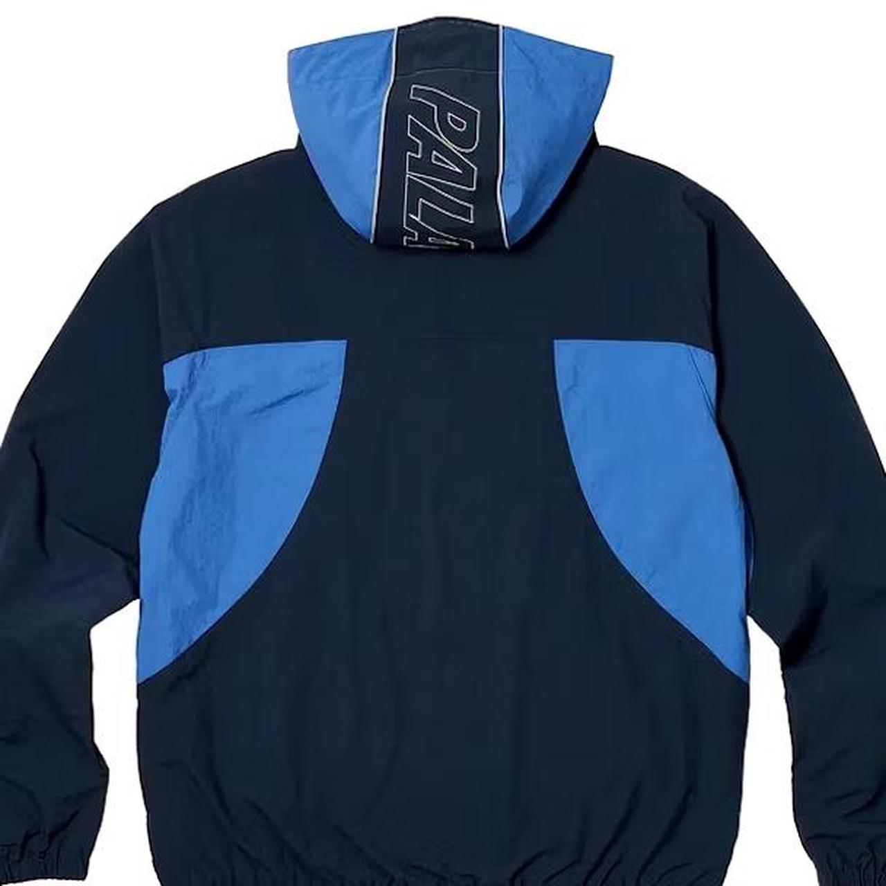 PALACE Font zip shell jacket Blue Size Medium... - Depop