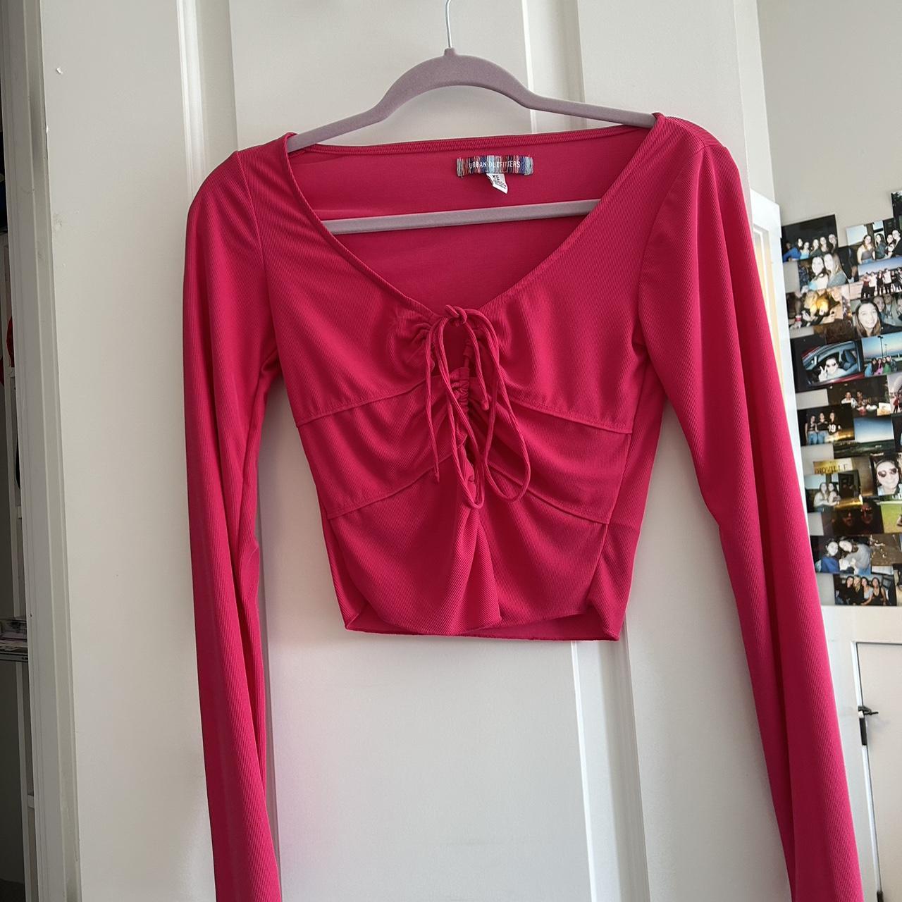 Pink Urban going out top worn once has really cool... - Depop