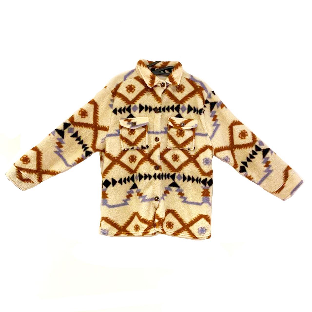 Next Oversized Aztec Print Jacket Pre-loved, only... - Depop