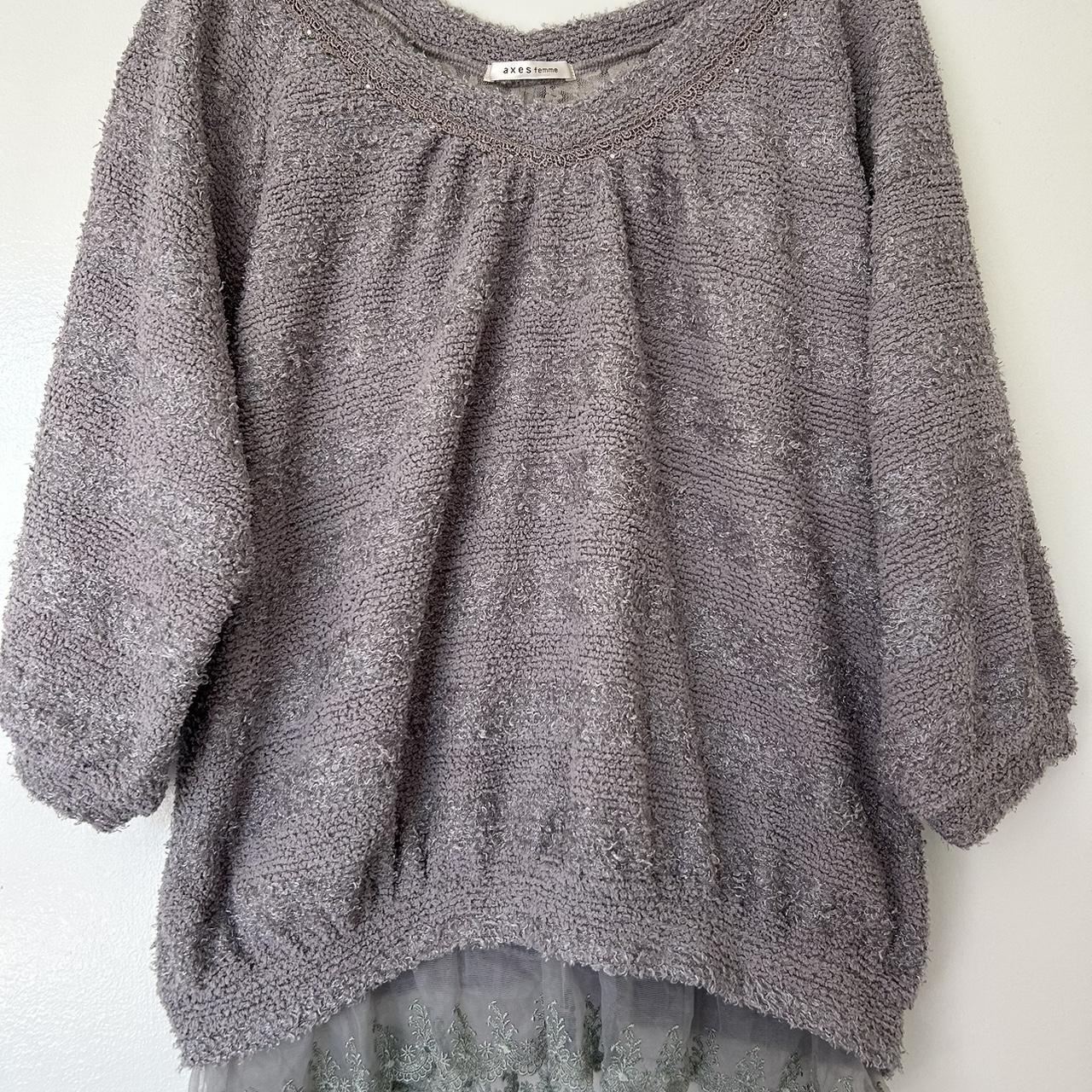 axes femme sweater lots of cute details - lace,... - Depop