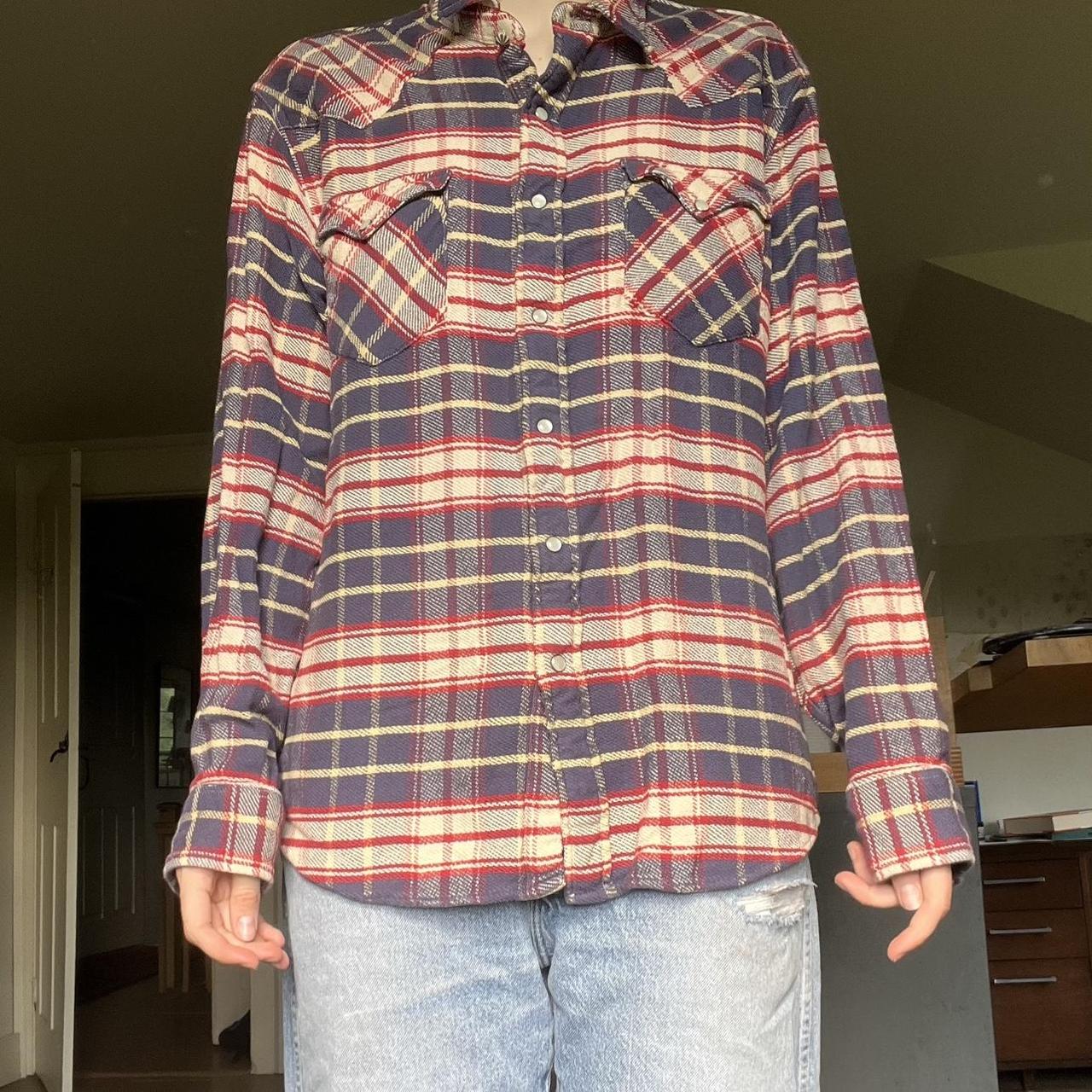 Ralph Lauren Double RL plaid, twill, western style... - Depop