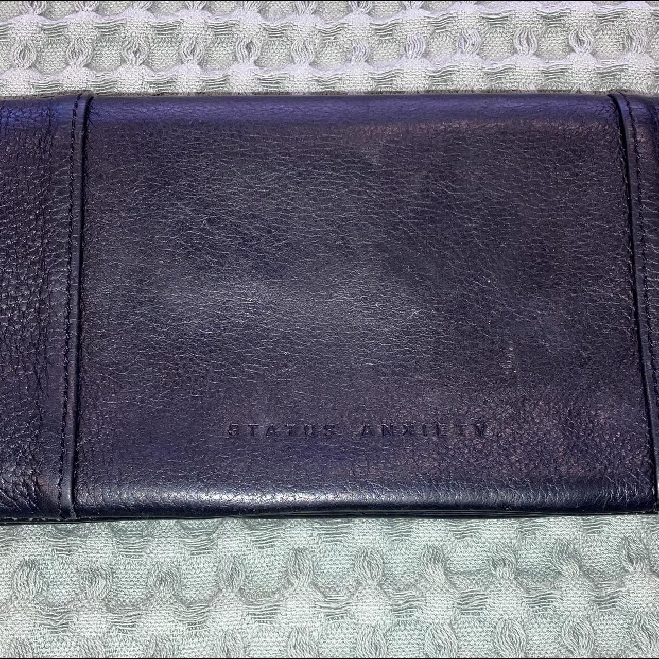 STATUS ANXIETY wallet. Black leather. Excellent... - Depop