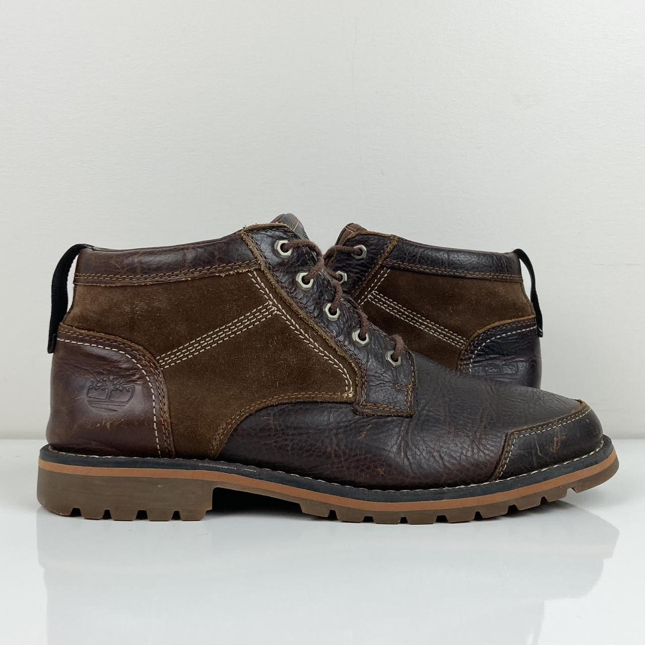 Timberland Men’s Larchmont Brown Leather & Suede... - Depop