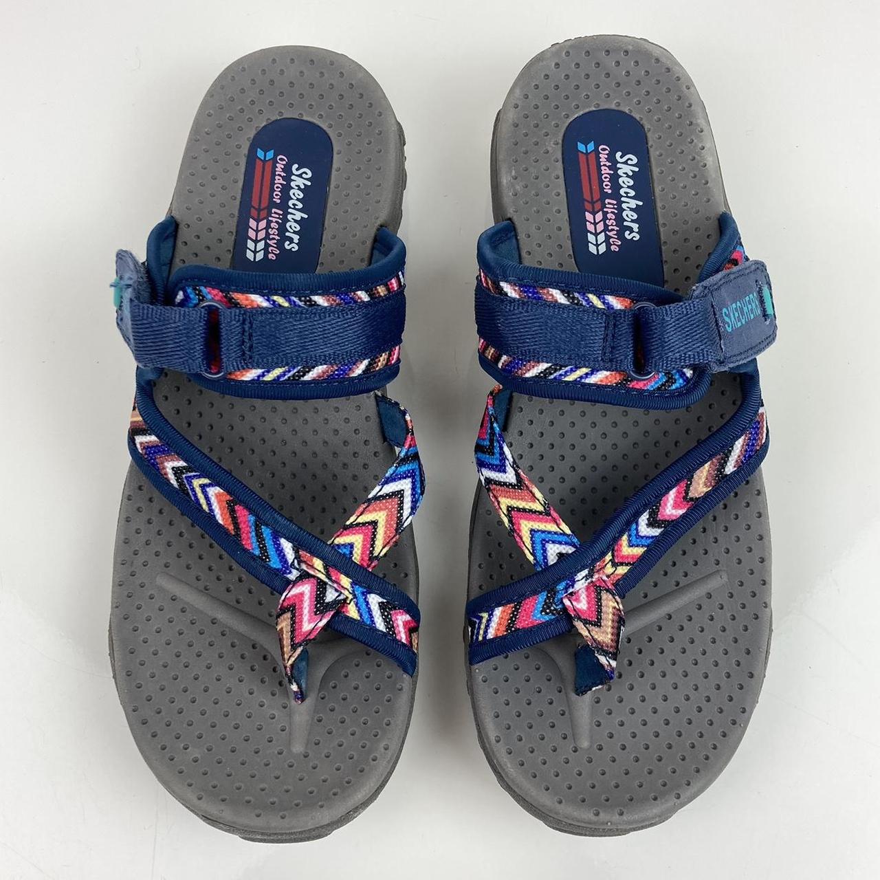 Skechers Women’s Reggae Zig Mad Swag Gray & Navy... - Depop