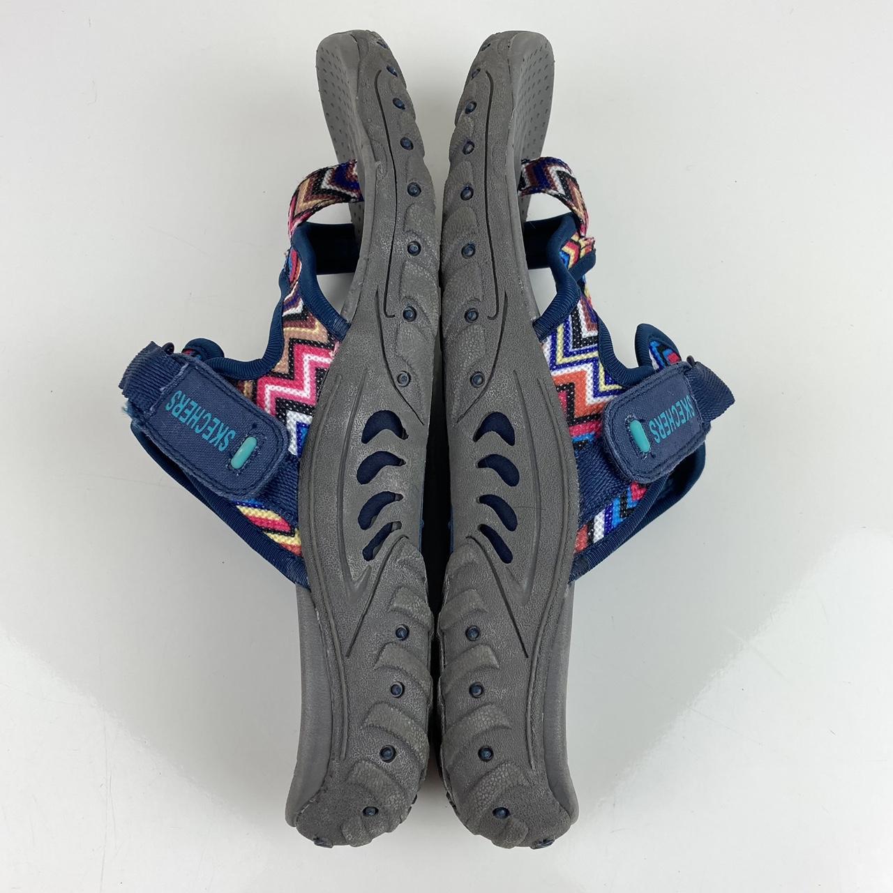 Skechers Women’s Reggae Zig Mad Swag Gray & Navy... - Depop