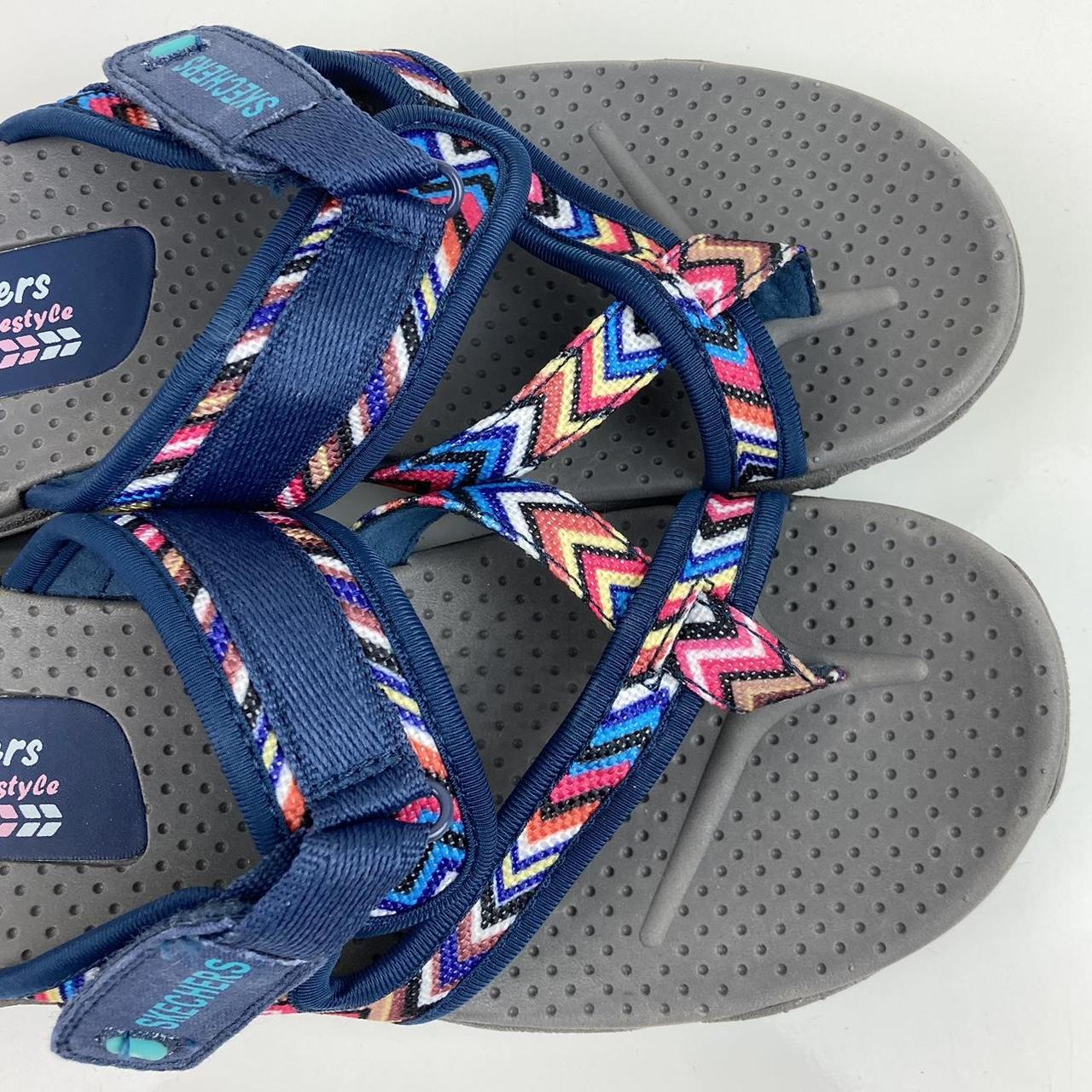 Skechers Women’s Reggae Zig Mad Swag Gray & Navy... - Depop