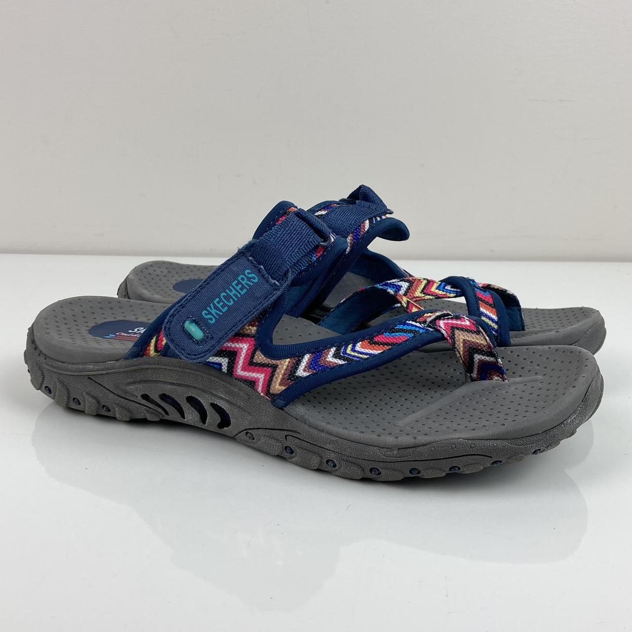Skechers Women’s Reggae Zig Mad Swag Gray & Navy... - Depop