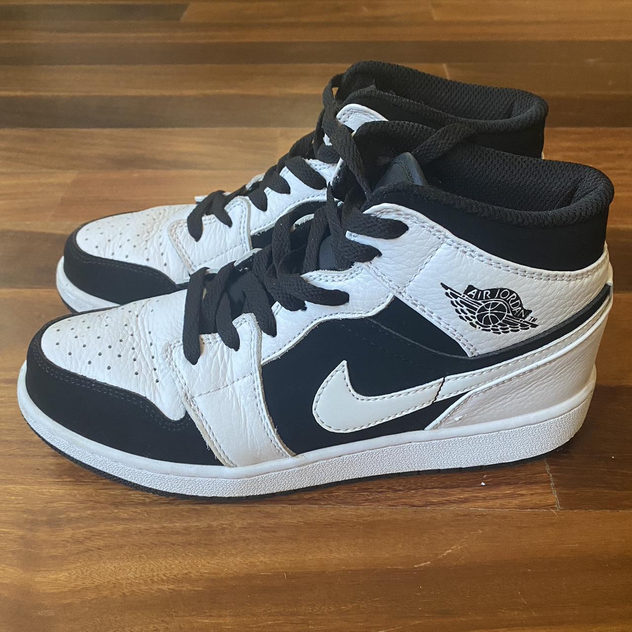 Jordan 1 Mids - Panda 🐼 Size: 6.5Y (8 in... - Depop