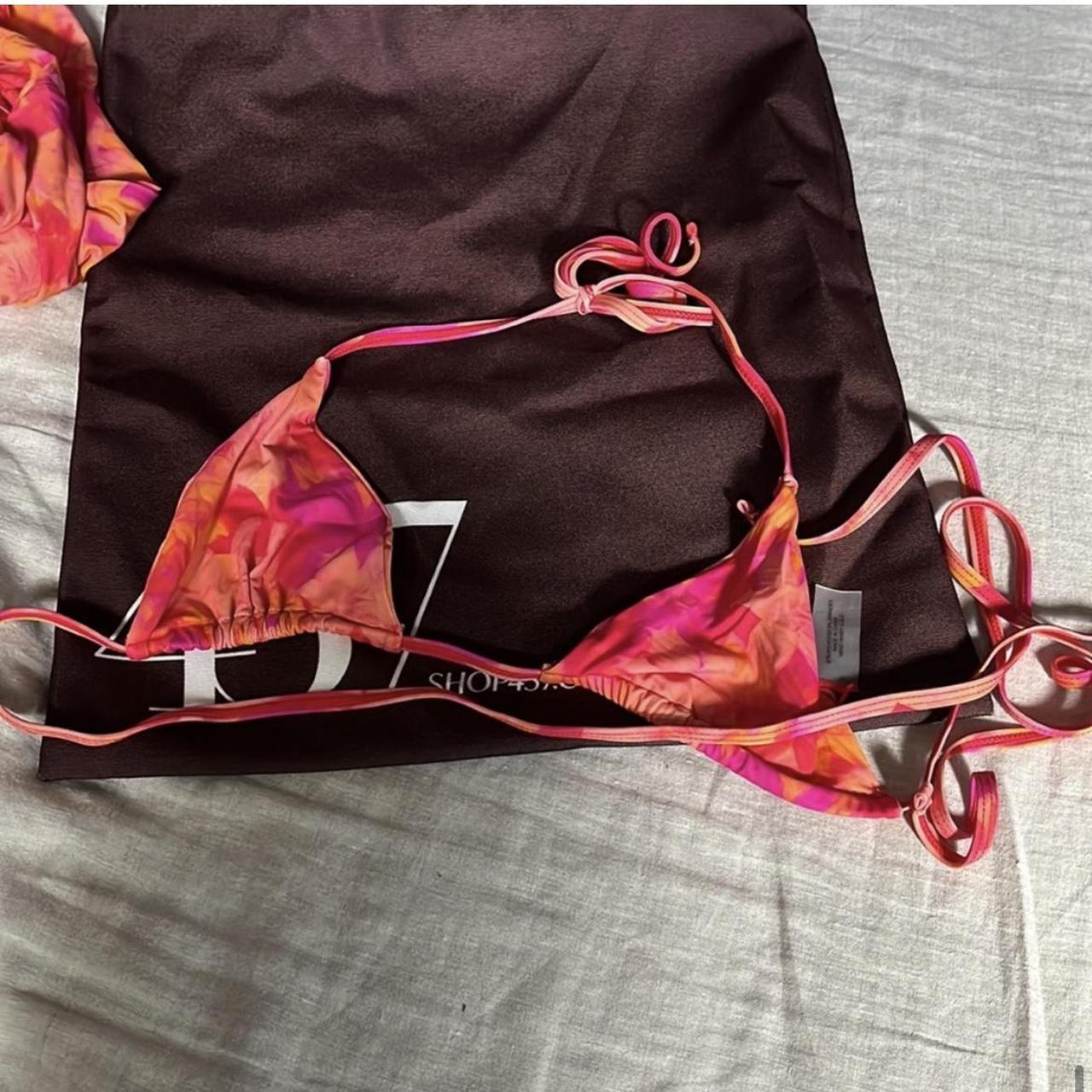 Stone Fox Swim Women's Red and Orange Swimsuit-one-piece | Depop