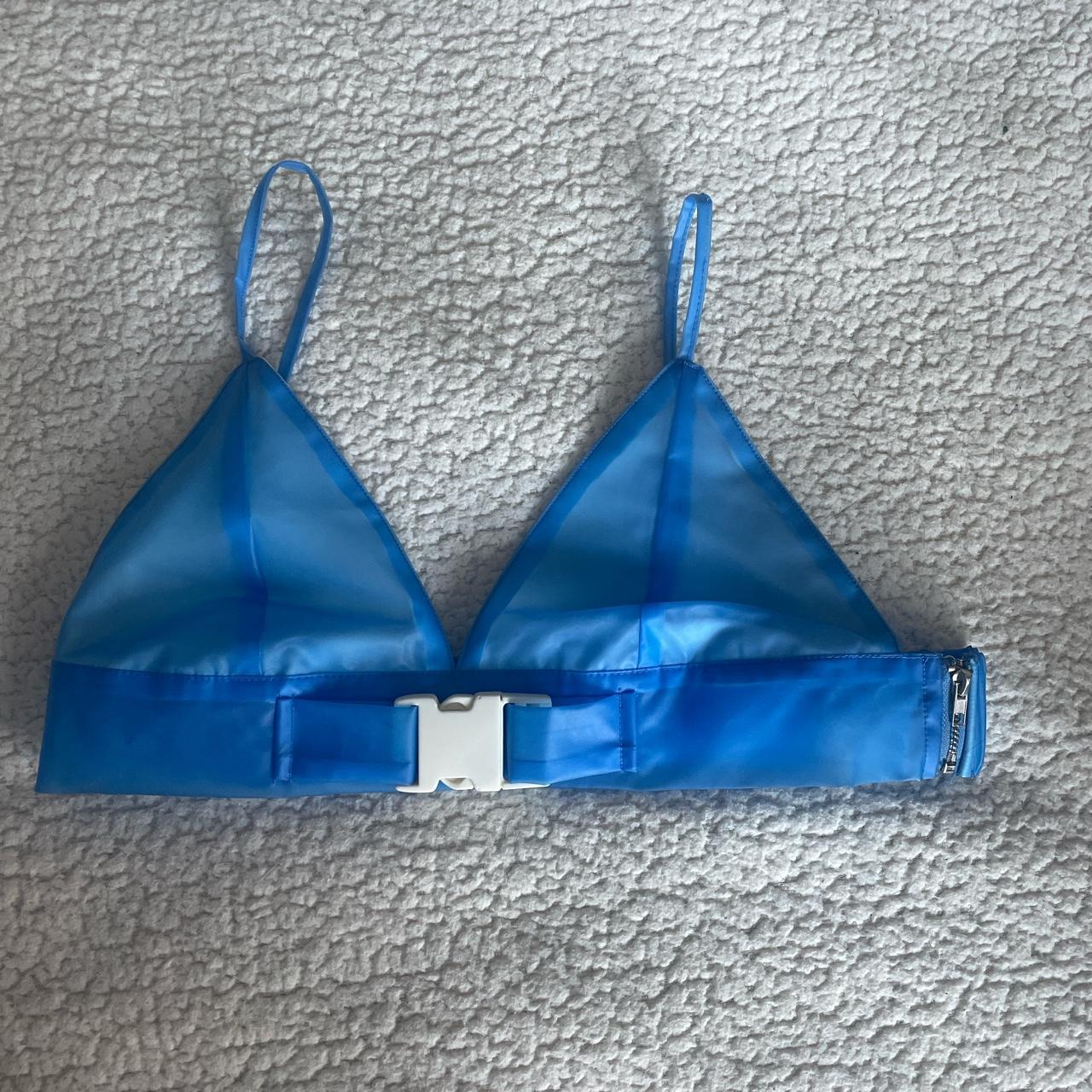 Blue vinyl set from iheartraves. Top worn once and... - Depop