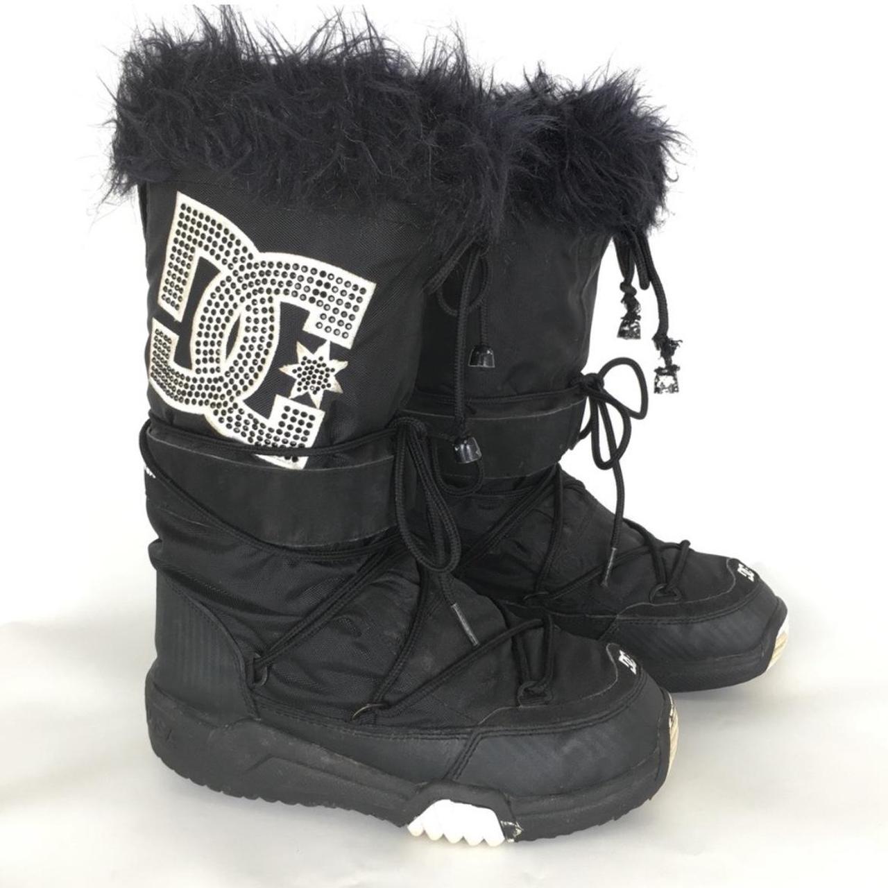 DC Chalet Snowboard Winter Boots Black Faux Fur Trim... - Depop
