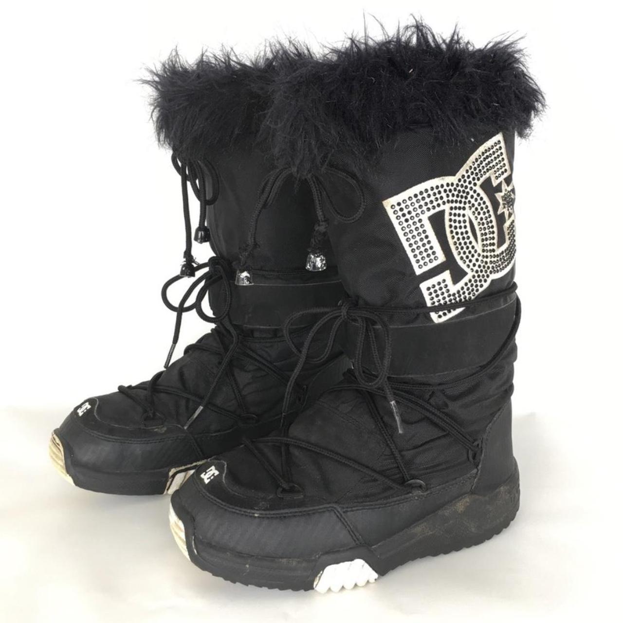 DC Chalet Snowboard Winter Boots Black Faux Fur Trim... - Depop