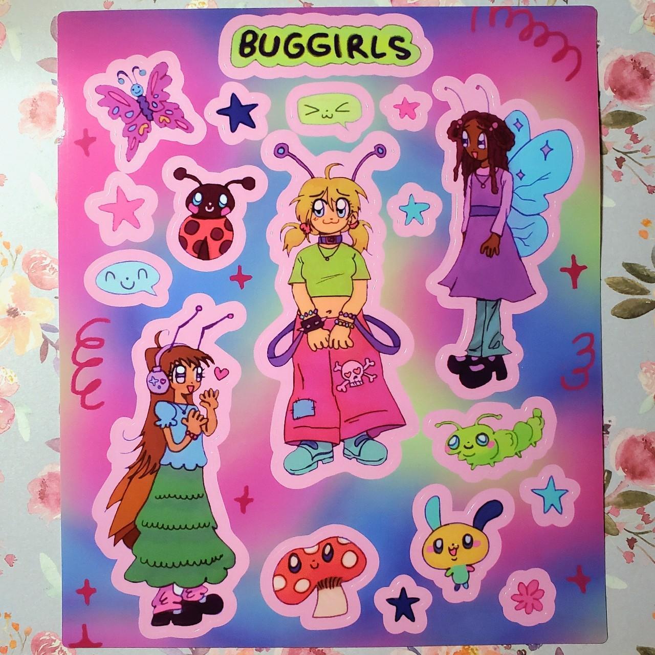 sticker sheet designed by meeeeeee :3 vinyl... - Depop