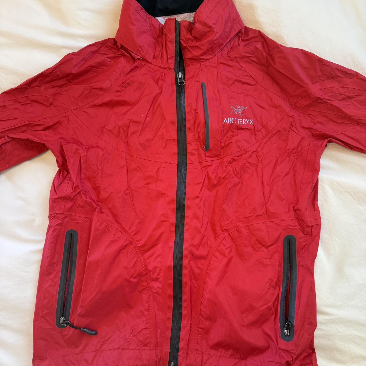 Women’s medium Arc’teryx red shell jacket. Fits... - Depop