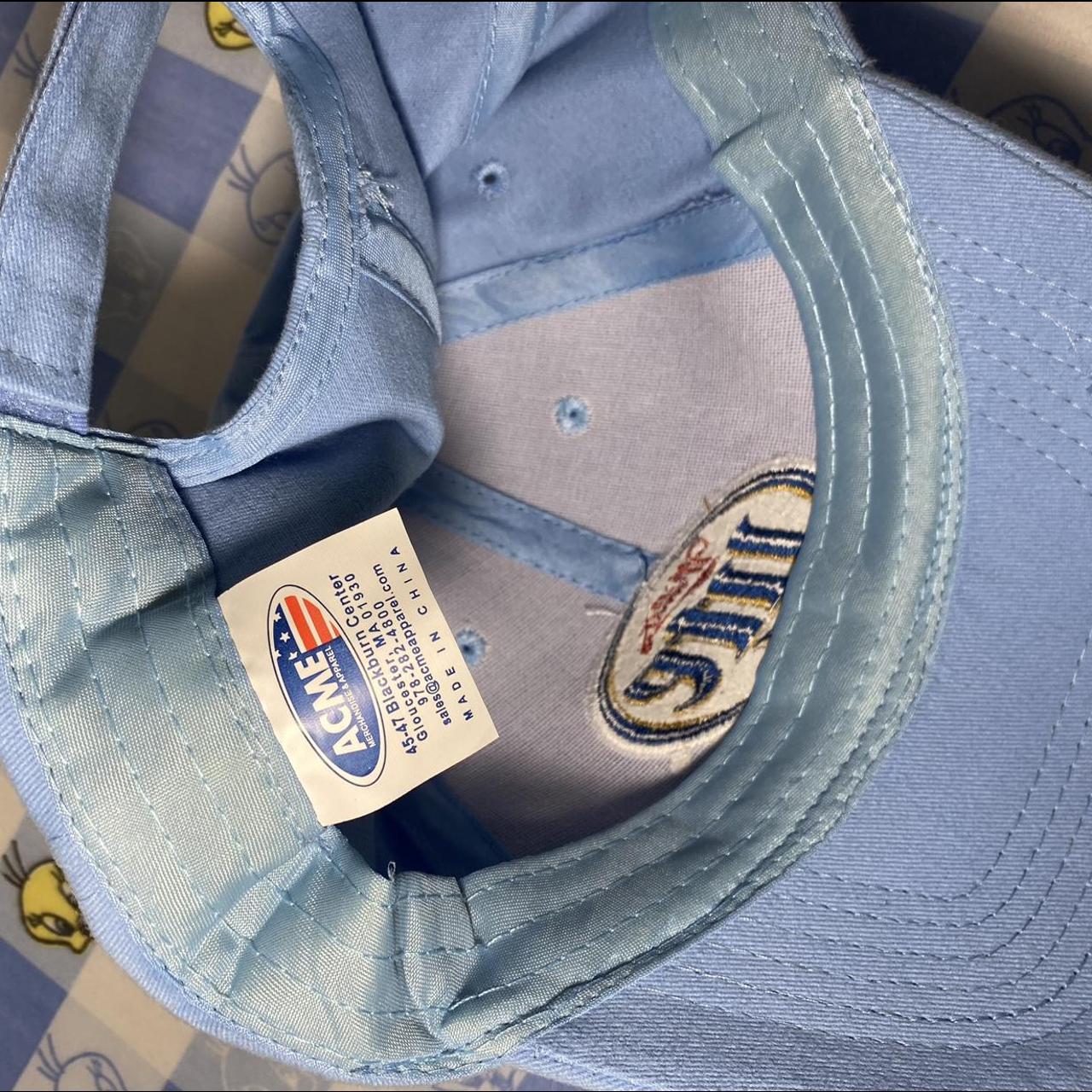 Acme Clothing Men's Blue and Yellow Hat | Depop