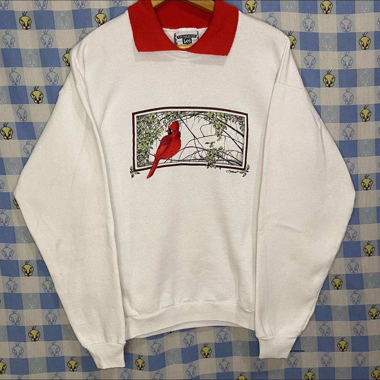 Vintage Cardinal Grandma Sweater Bird Watcher... - Depop