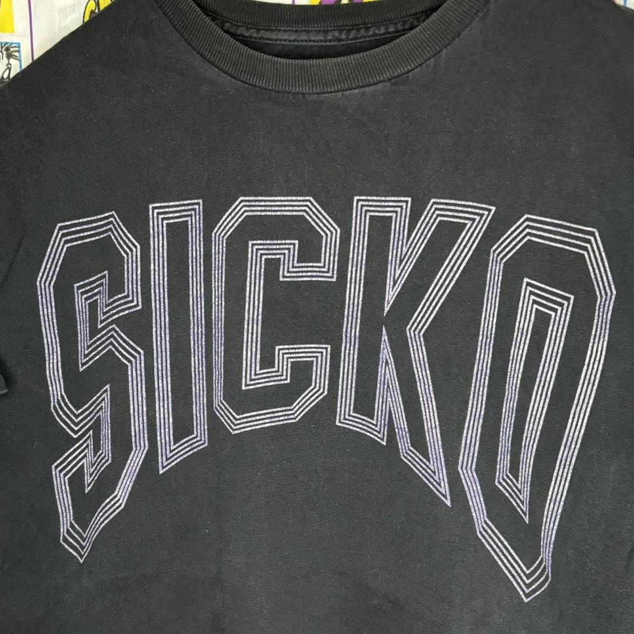 Sicko OVO Drake T-Shirt Black w White Spell Out,... - Depop