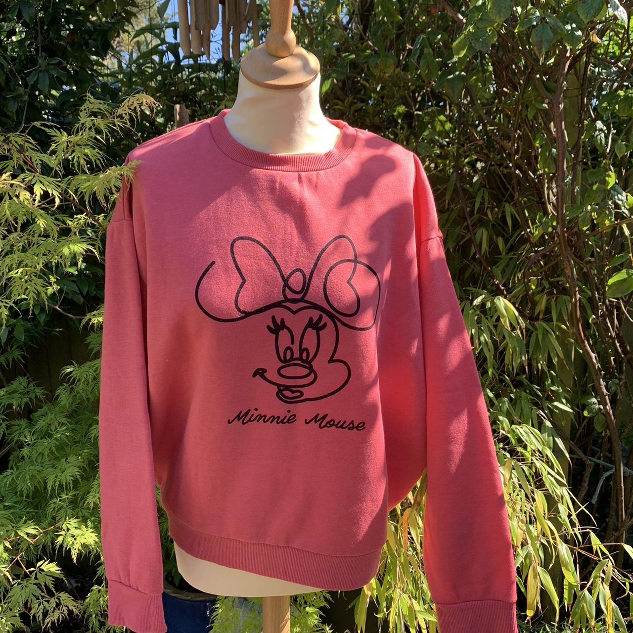 Disney Minnie Mouse Branded Coral colour Jumper, As... - Depop