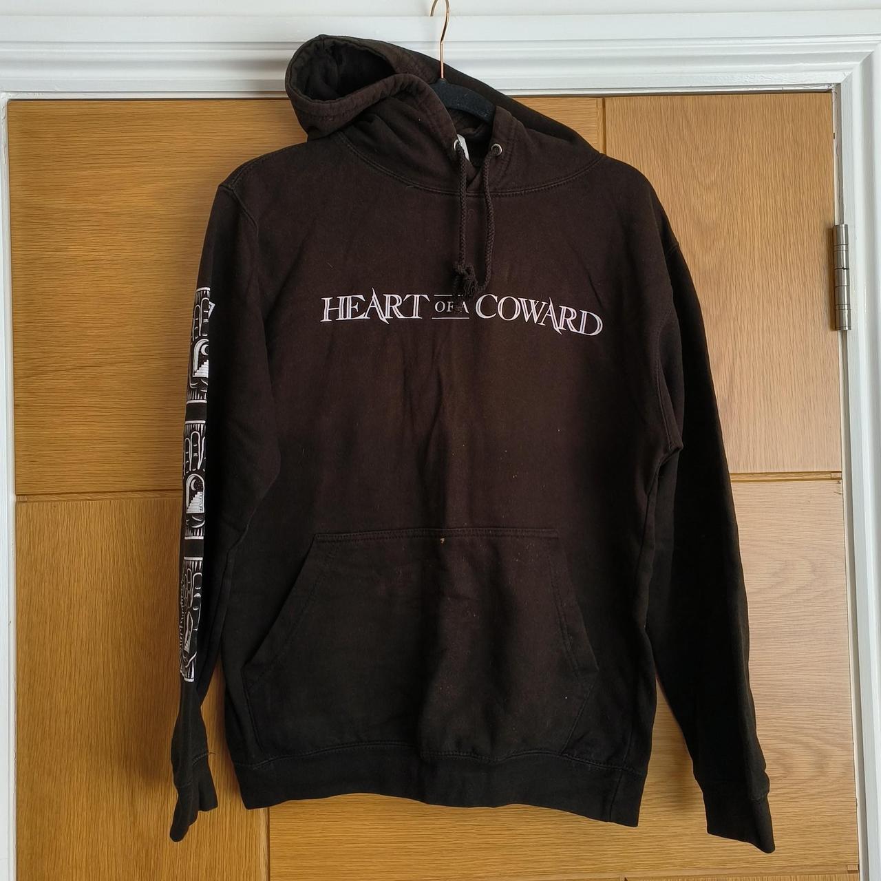 Heart of a coward, band hoodie, front pocket,... - Depop