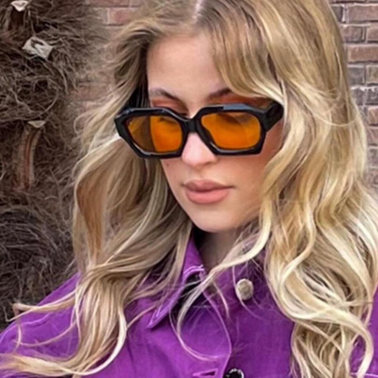 Trendy Orange Tint Lens Wrap Around Retro Swift Depop