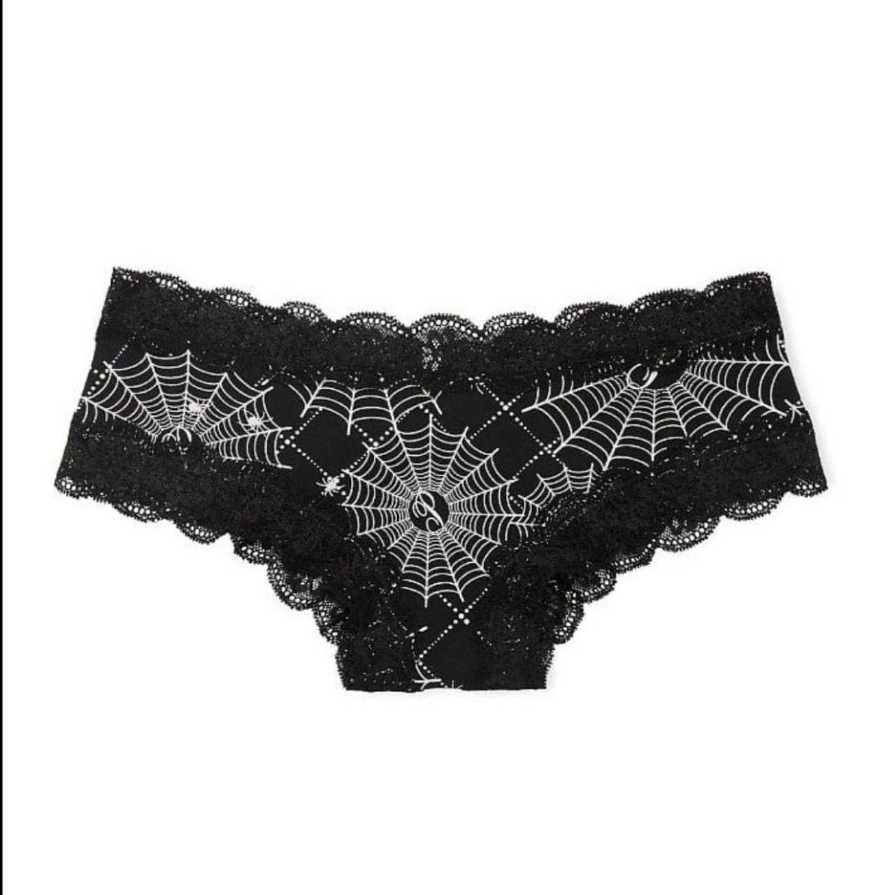 Victoria Secret Pink Spiderweb Halloween Panties Depop