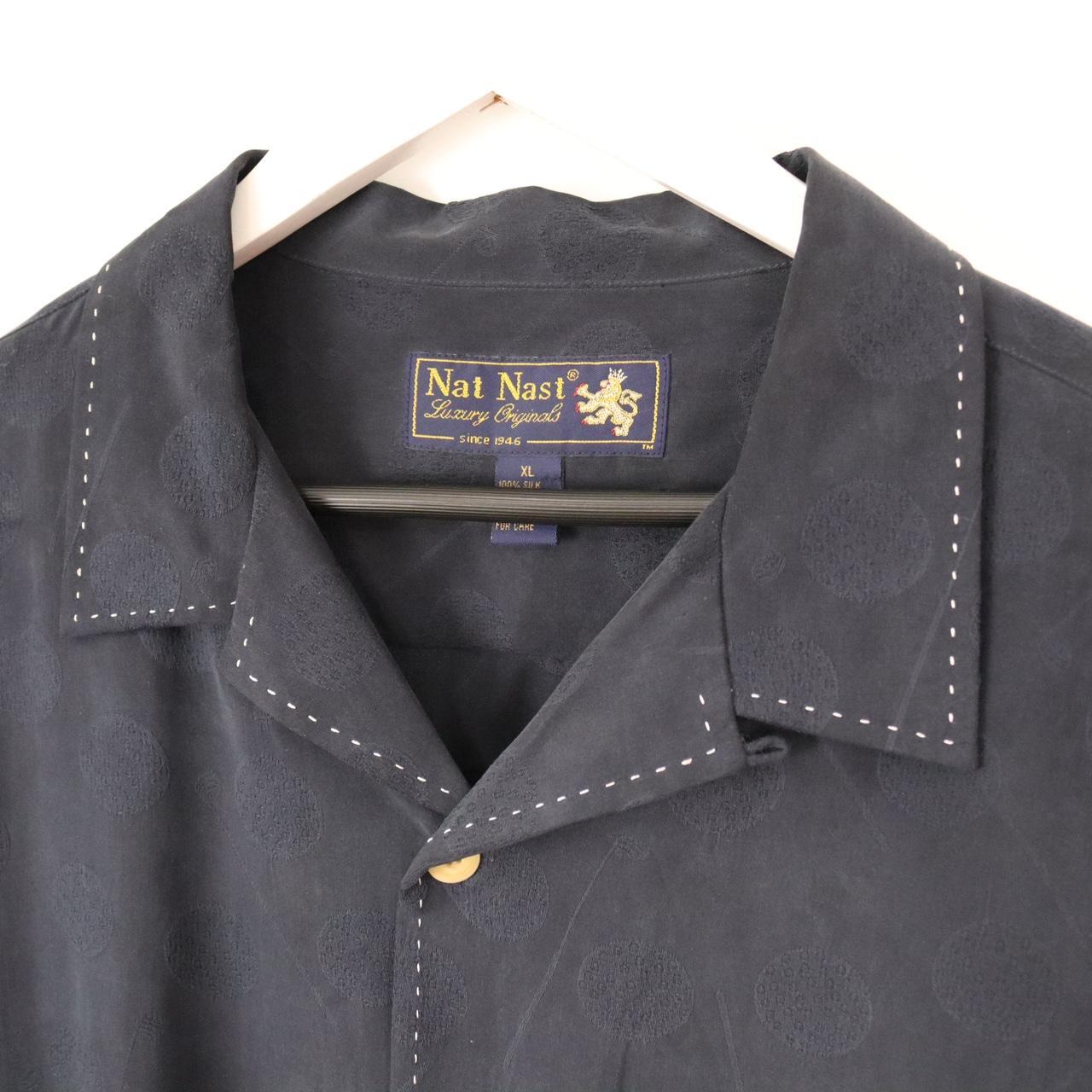 Vintage Nat Nast Shirt Blue Silk Limited Edition... - Depop