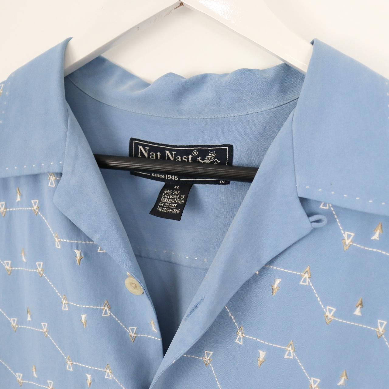 Vintage Nat Nast Silk Shirt Mens Embroidered Limited... - Depop