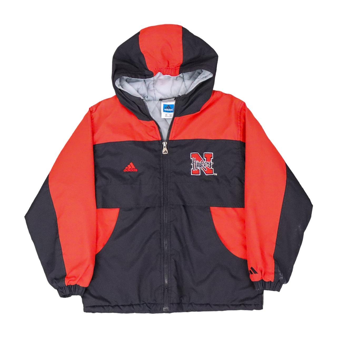 Adidas Nebraska Cornhuskers Vintage Puffer Jacket -... - Depop