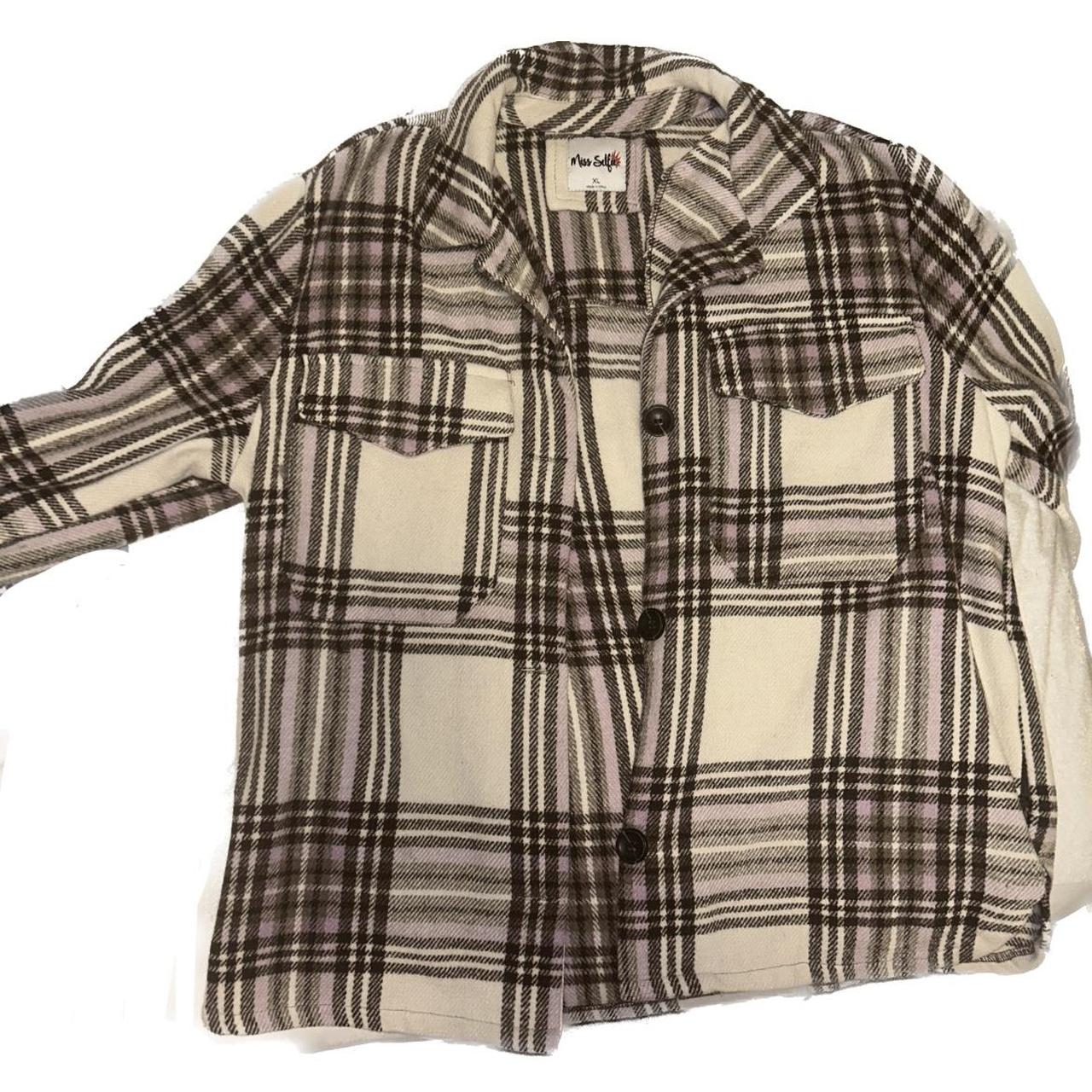 FLANNEL JACKET cute for winter/fall outfits paired... - Depop