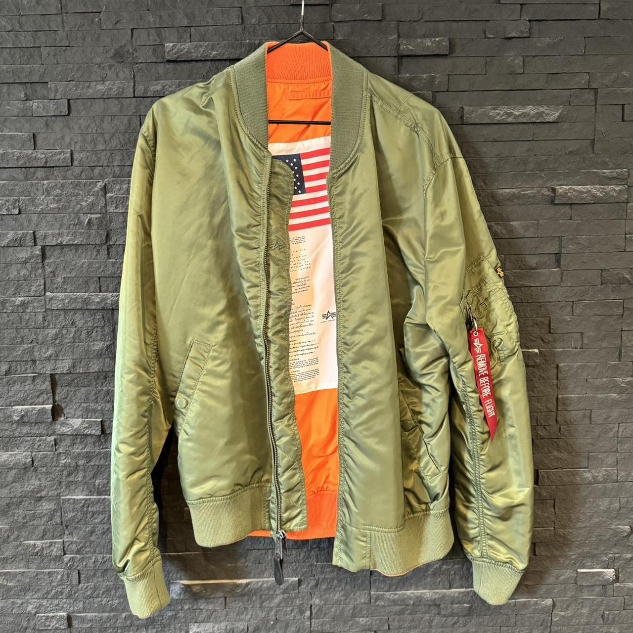 Green Alpha Industries bomber jacket Excellent... - Depop