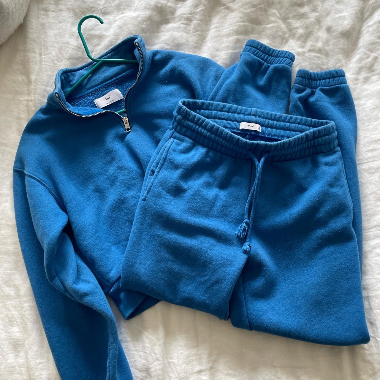 TNA Blue Sweatsuit Set - Depop