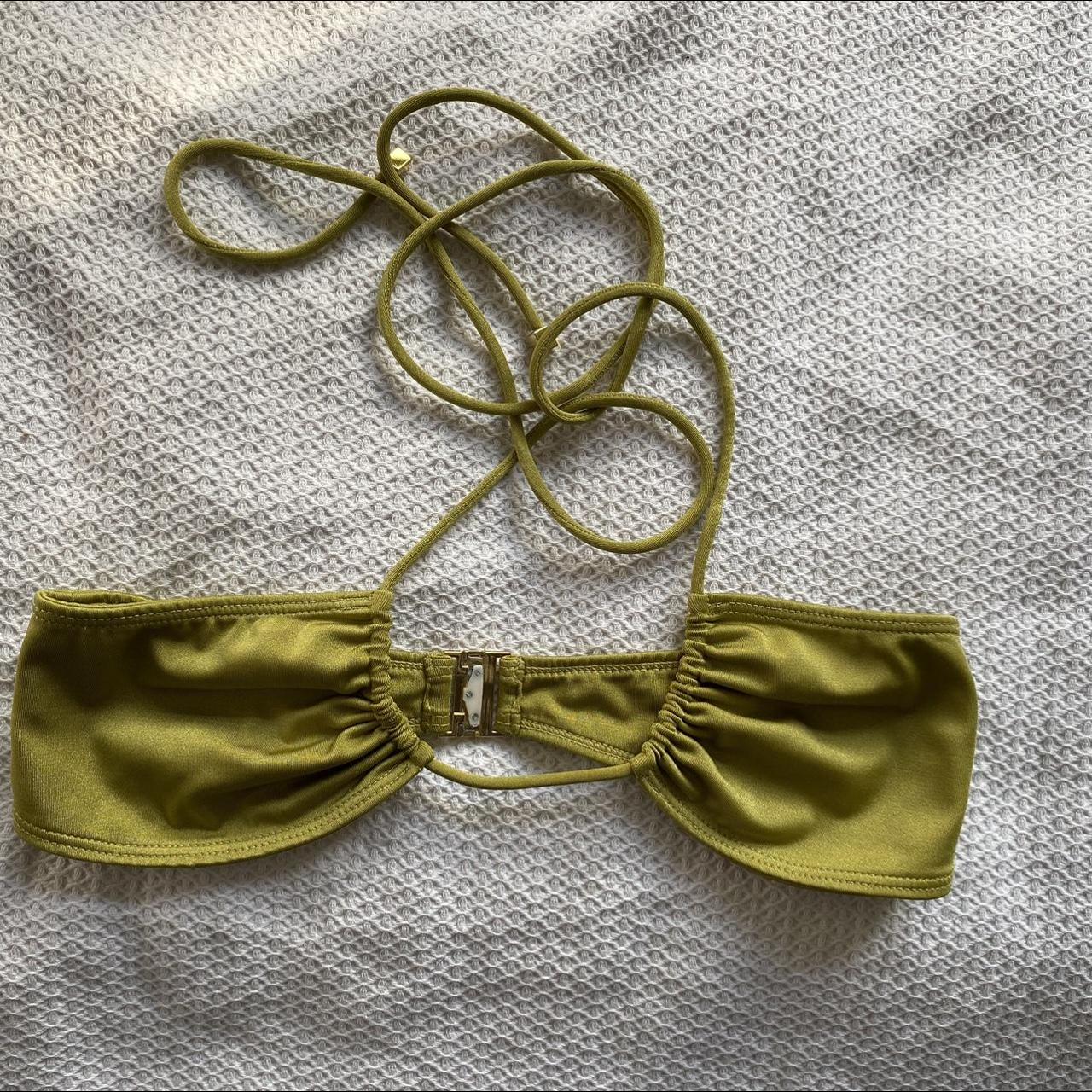 SOMMER SWIM - green XS bandeau style, can be worn... - Depop